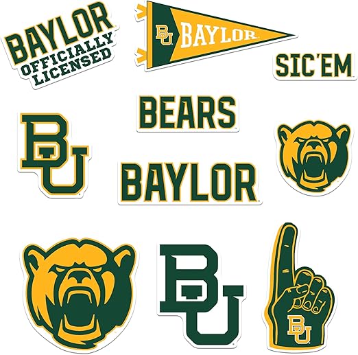 Amazon.com: Baylor University Premium Vinyl Sticker Pack – 9 Waterproof ...