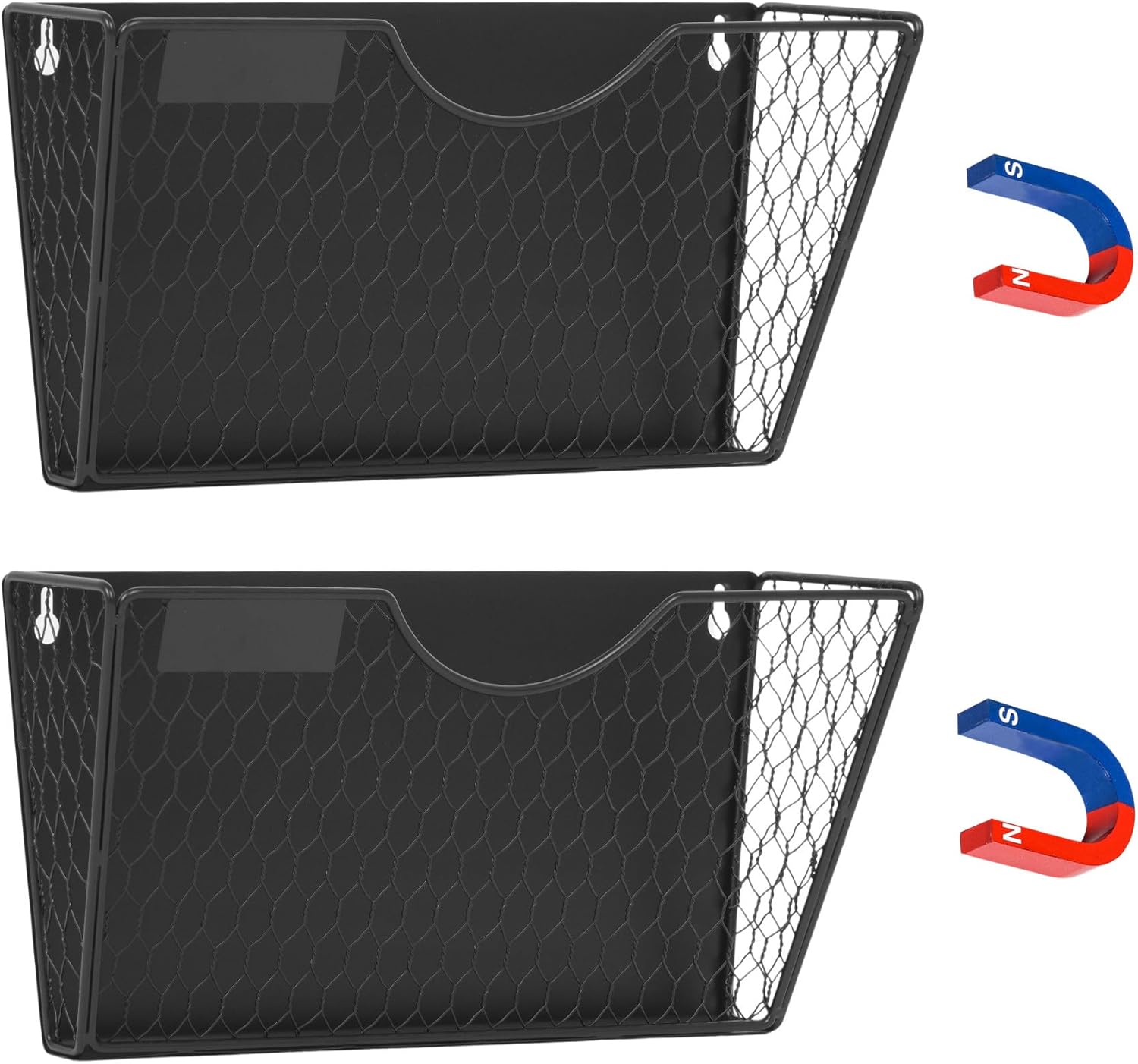 Amazon.com : tonchean Magnetic File Holder 2 Pack Large Capacity File ...