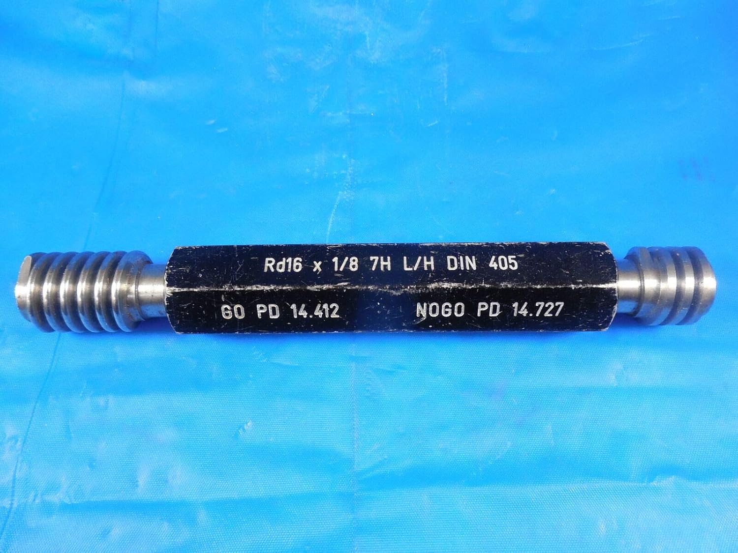 Rd16 X 1/8 7H L/H DIN 405 Thread Plug GAGE GO NO GO PDS 14.412 & 14.727 ...