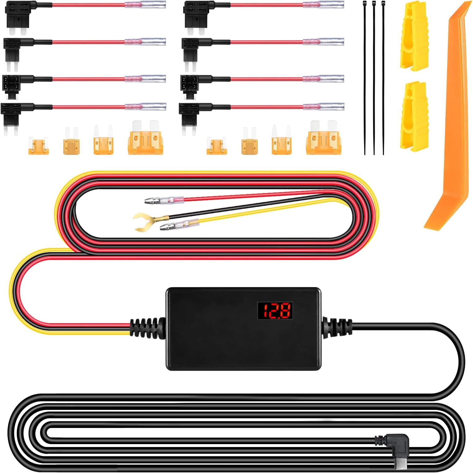 Amazon.com: Gebildet Dash Cam Hardwire Kit, Micro USB Port, DC 12V ...
