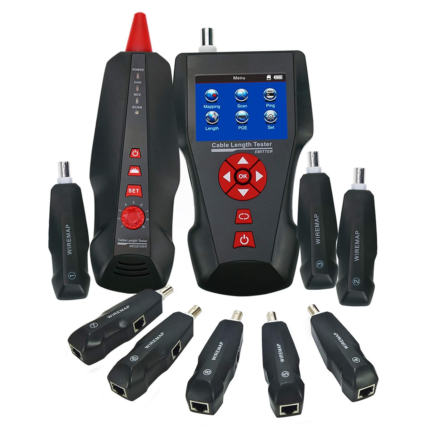 Amazon.com: Handheld Digital Cable Tester with 8 Remote Identifiers ...
