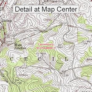 Amazon.com : USGS Topographic Quadrangle Map - Canonsburg, Pennsylvania ...
