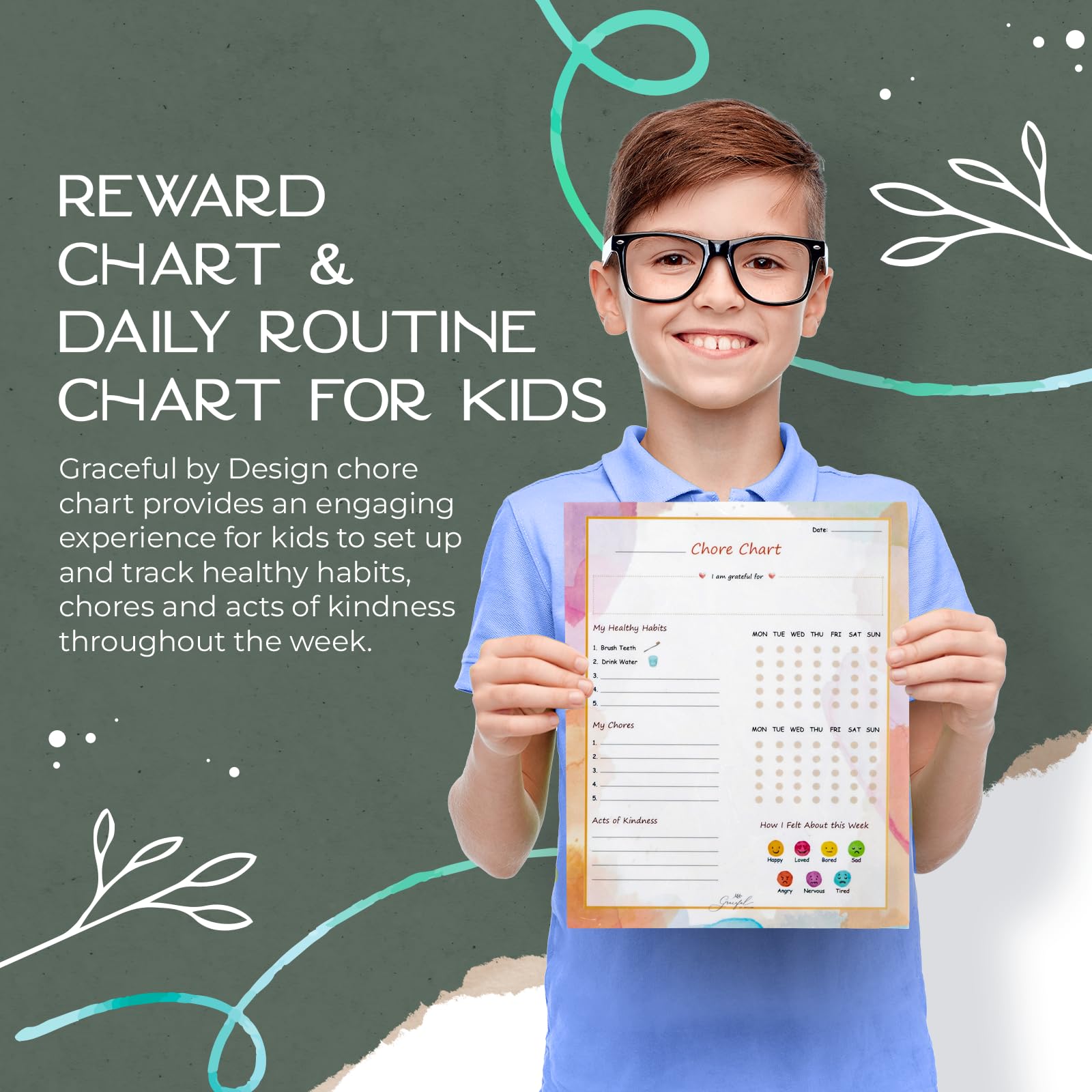 Snapklik.com : Graceful By Design Chores Chart For Kids Sticks To Any ...
