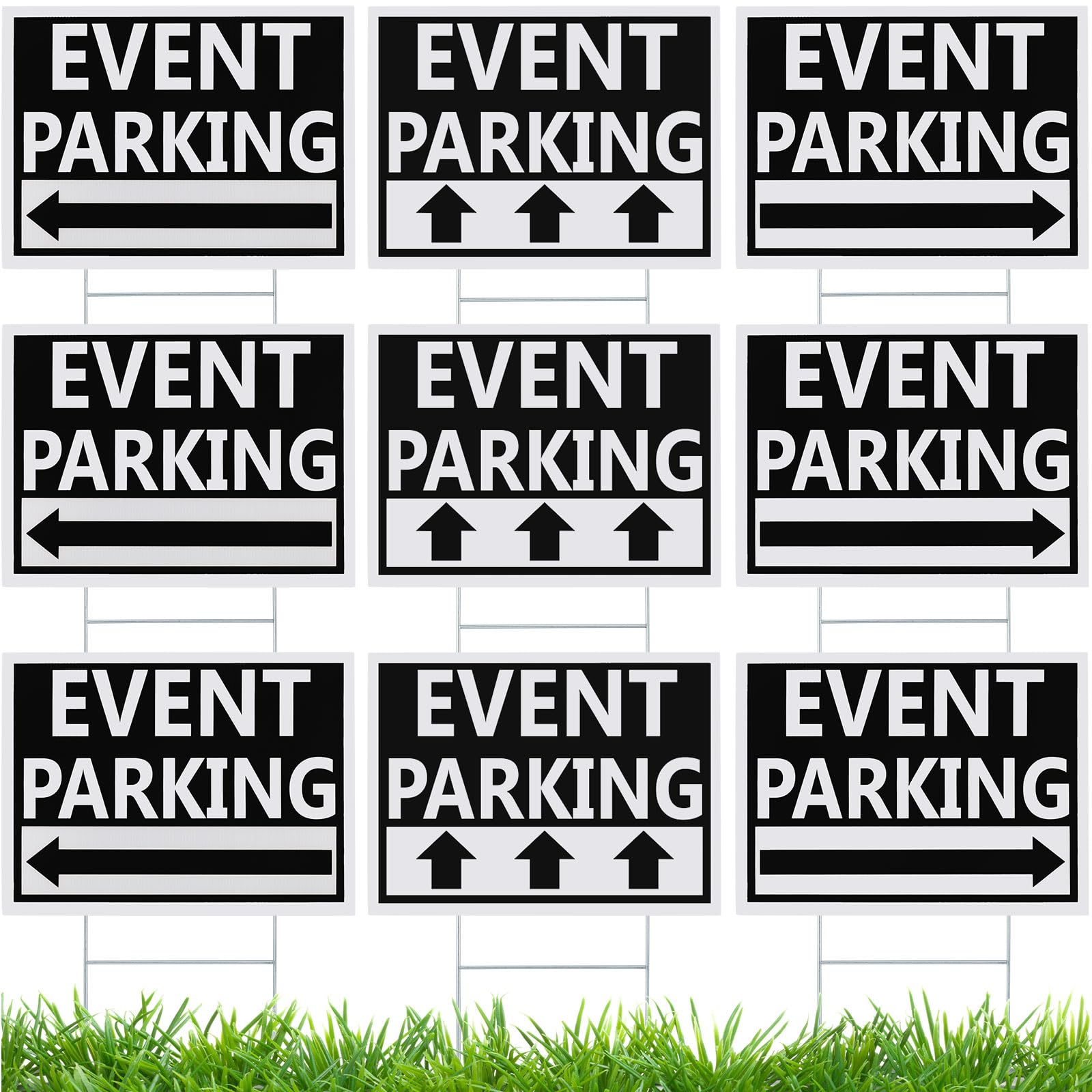 Amazon.com : 9 Pieces 16 x 12 Inches Outdoor Event Parking Signs with ...