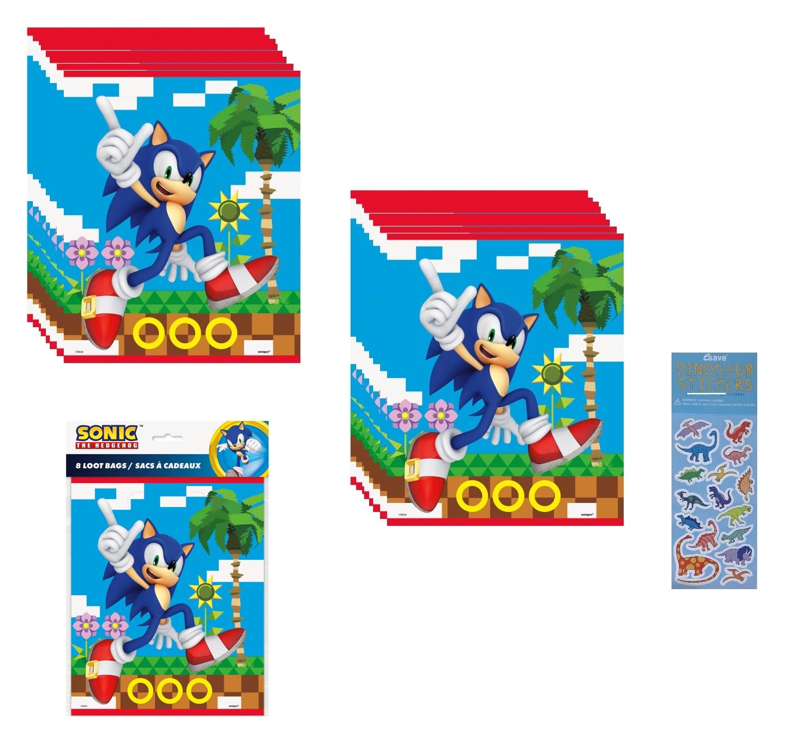 Amazon.com: Unique Sonic Birthday Party Supplies Bundle includes 16 ...