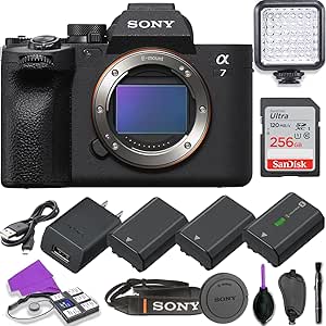 Amazon Canada: Sony a7 IV Mirrorless Body Only Camera (Black) Bundle + Accessories (LED Light ...