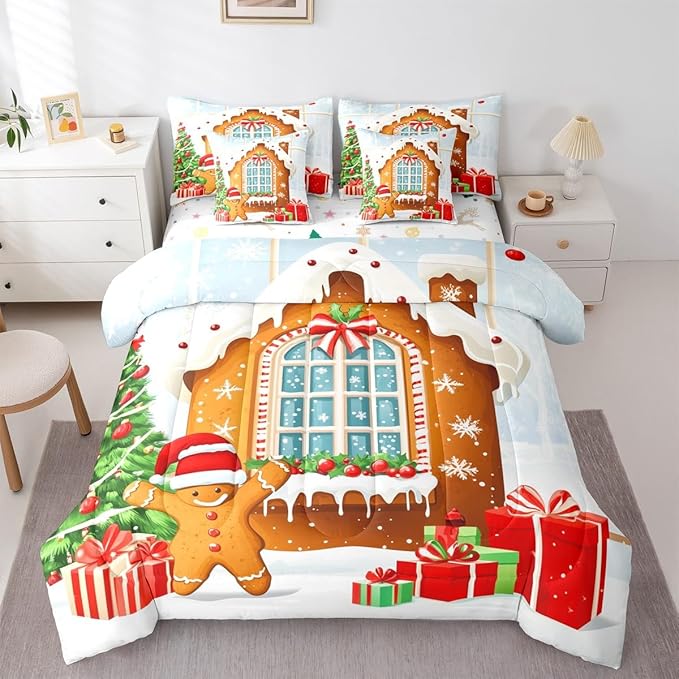 Amazon.com: Erosebridal Cookie House 7 Piece Bedding Set Queen ...