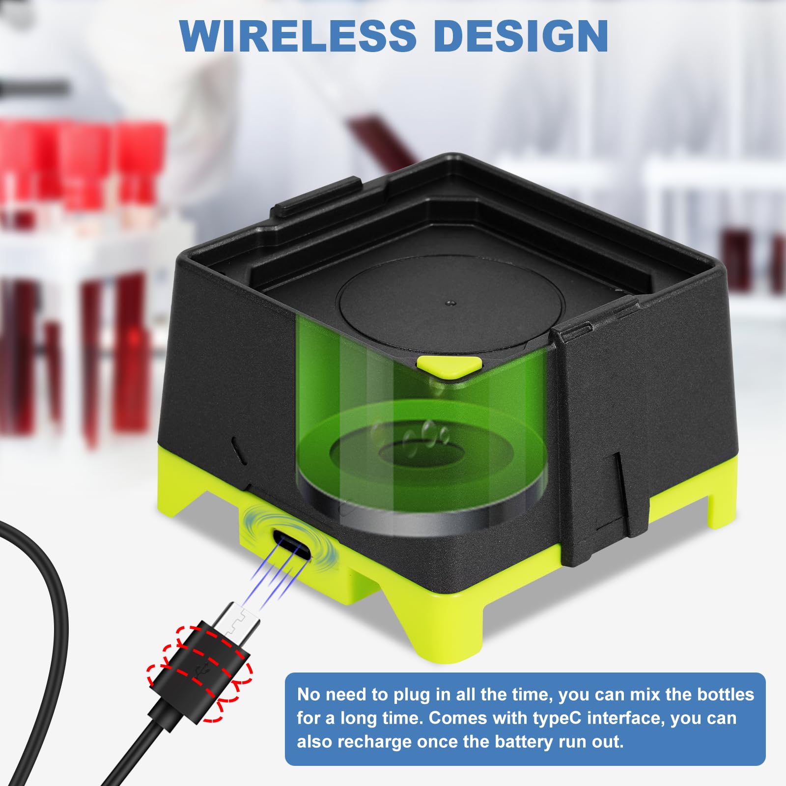 Mini Vortex Mixer 11000rpm Magnetic Vortex Paint Mixer Vortex Botttle ...