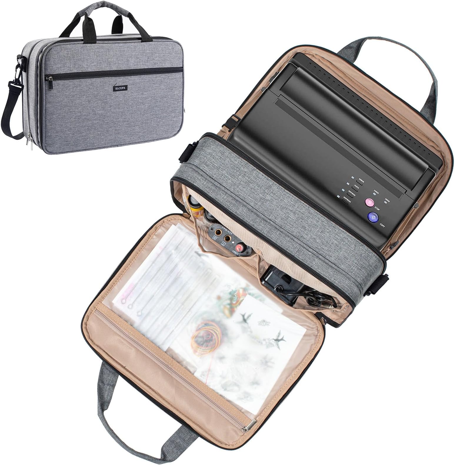 Amazon.com: ELCUPA Tattoo Carrying Case-Tattoo Supplies Organizer-Tattoo Kit Case -Tattoo ...