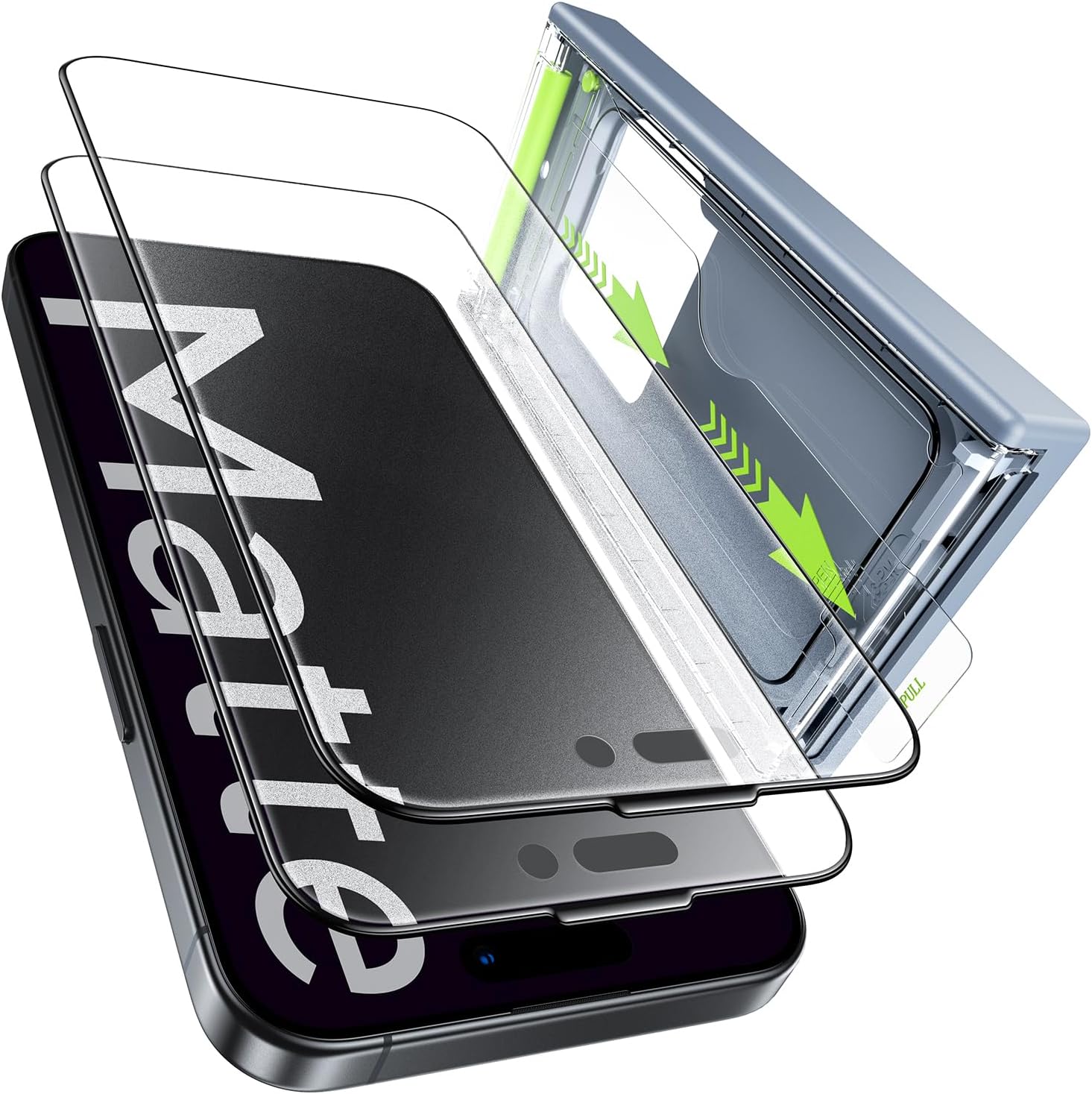 Amazon.com: Mothca 2 Pack Matte Glass Screen Protector for iPhone 16 ...