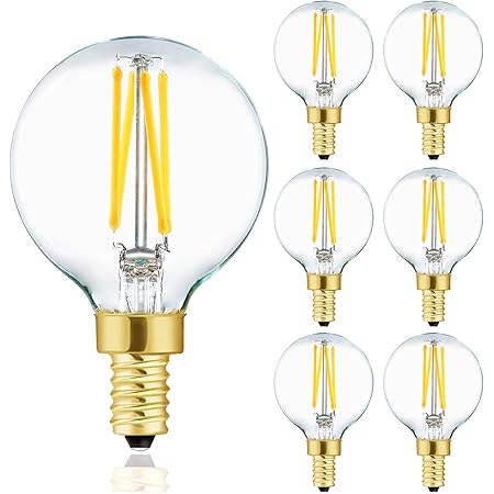 Dimmable G16.5 LED Light Bulb,E12 Candelabra 60 Watt LED Edison Bulbs ...