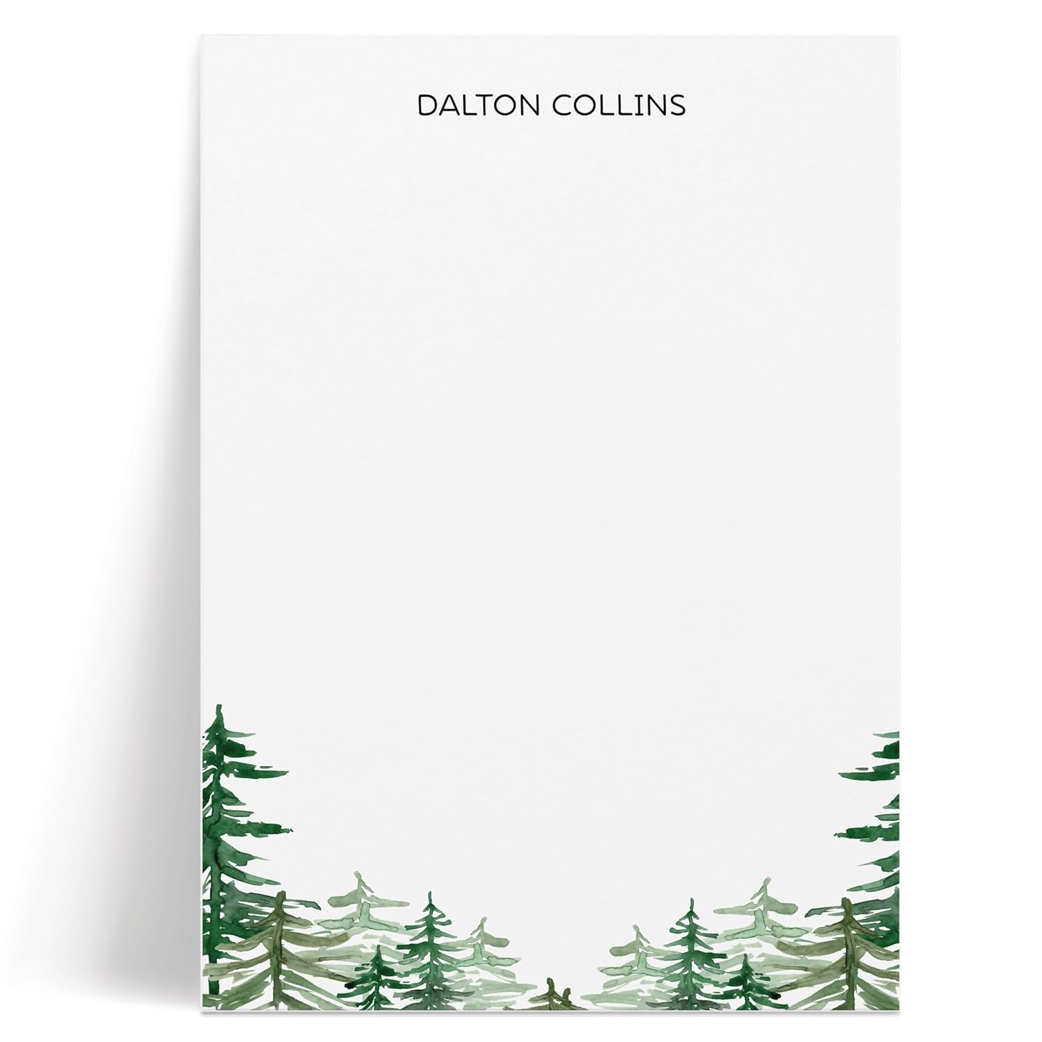 Amazon.com: Pine Tree Forest Personalized Notepads - Multiple Size ...