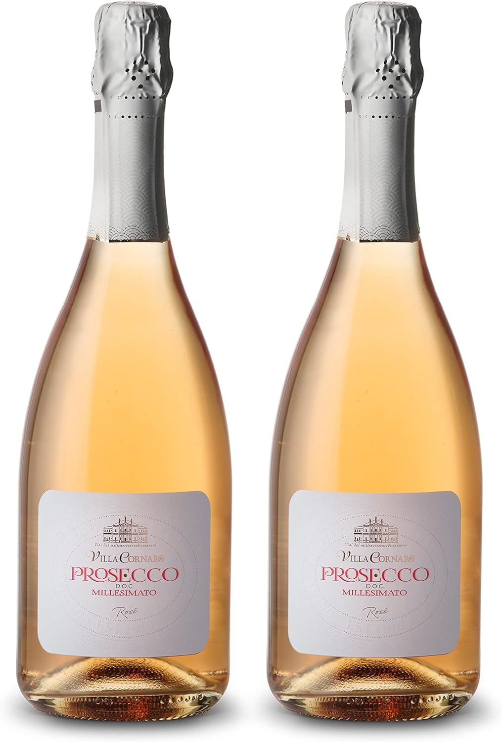 Villa Cornaro Prosecco Rose DOC Brut 2 x 75cl Bottles Gift : Amazon.co ...