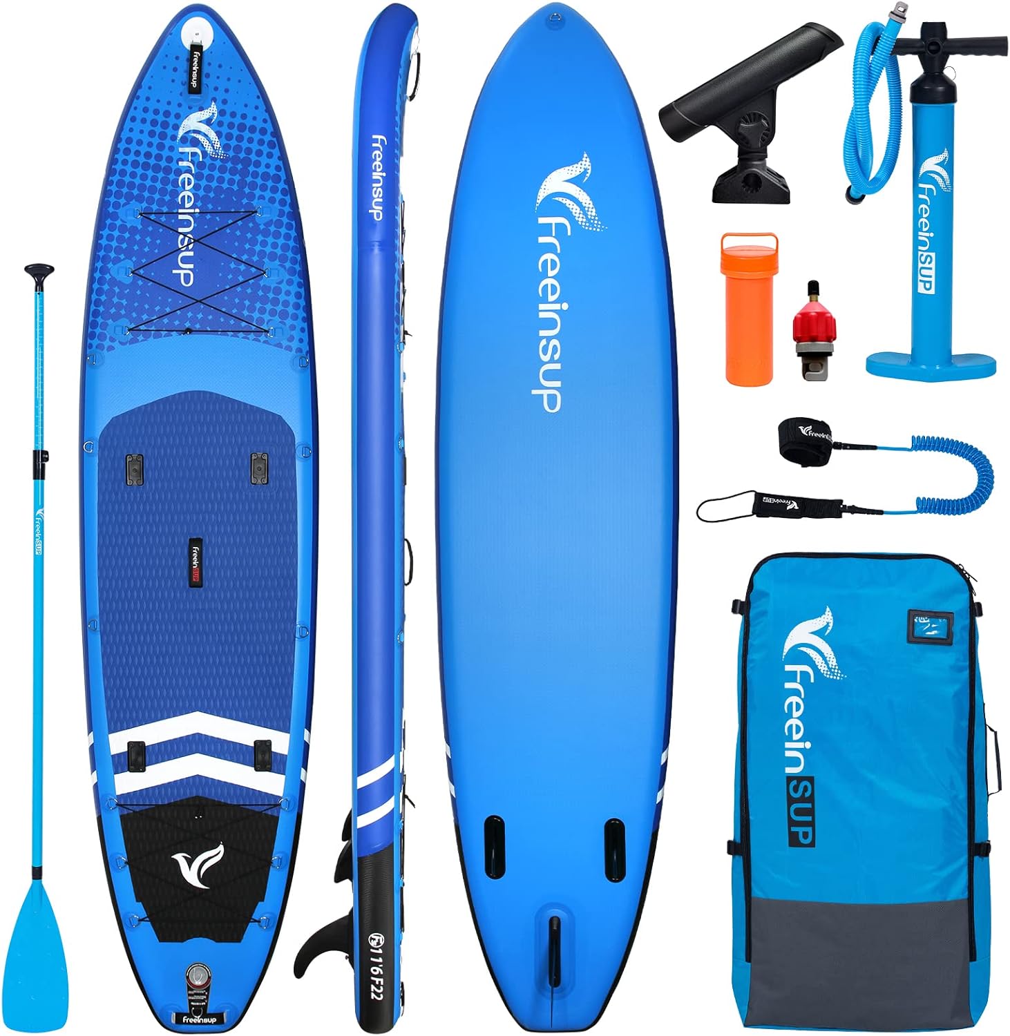 Amazon.com : Freein Fishing SUP Inflatable Stand Up Paddle Board 11'6 ...