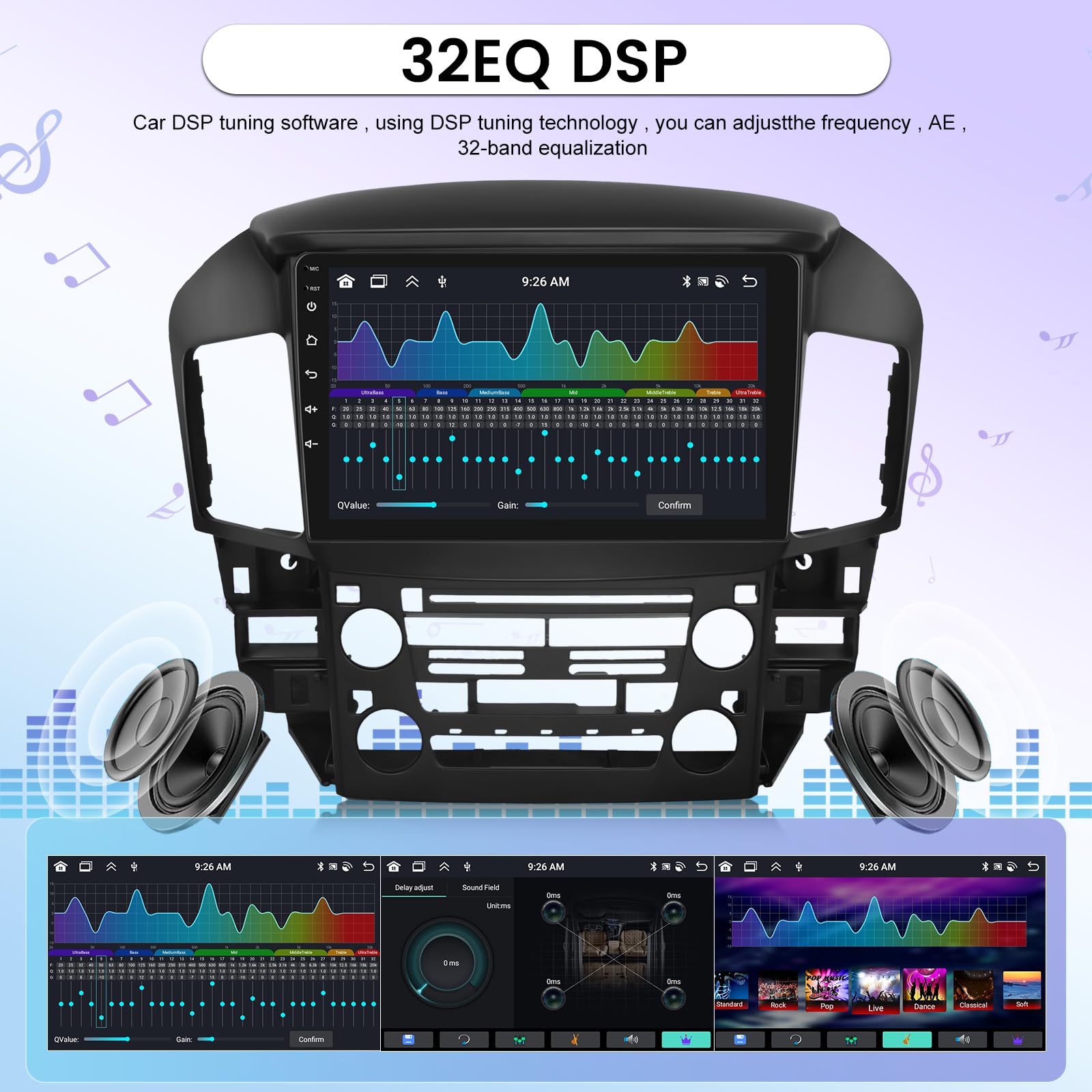 [8 Core 4+64G] Android Car Radio for Lexus RX300 / Toyota Harrier 1997 ...