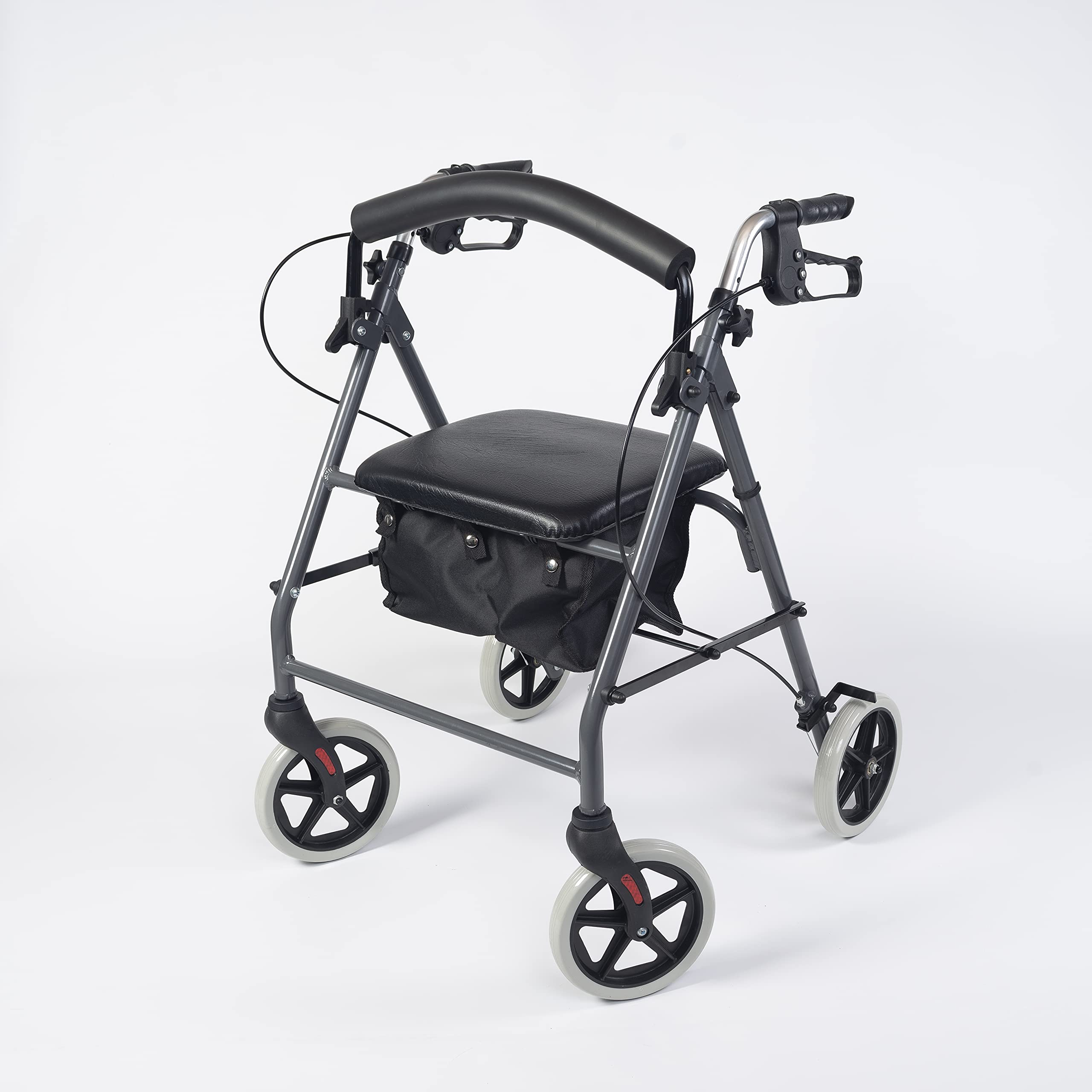 Buy NRS care 4 Wheel Lightweight Aluminium Rollator, Dark Grey Online ...