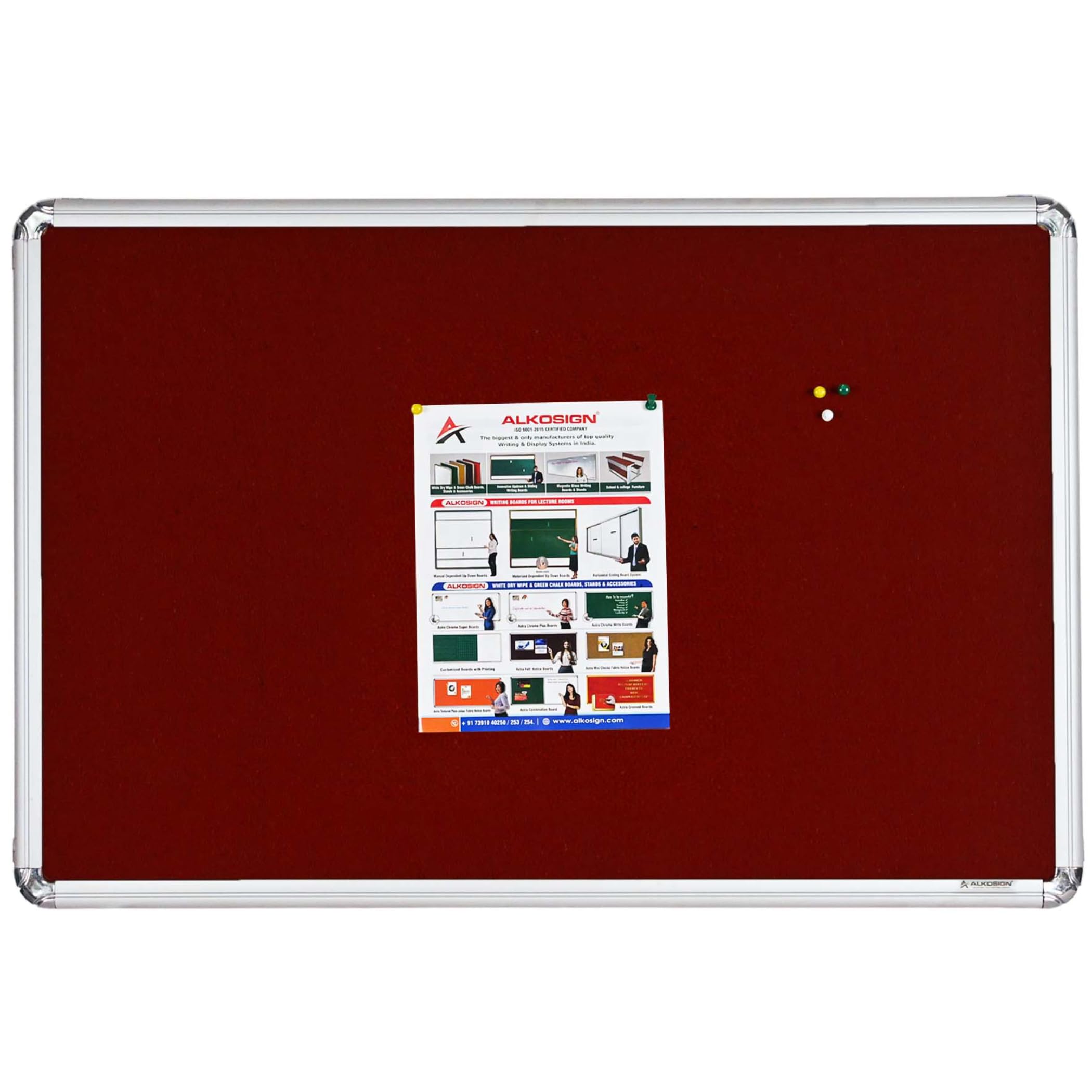 ALKOSIGN Astra Felt Notice Board -MAROON (3 x 4 Feet) |Bulletin Board ...