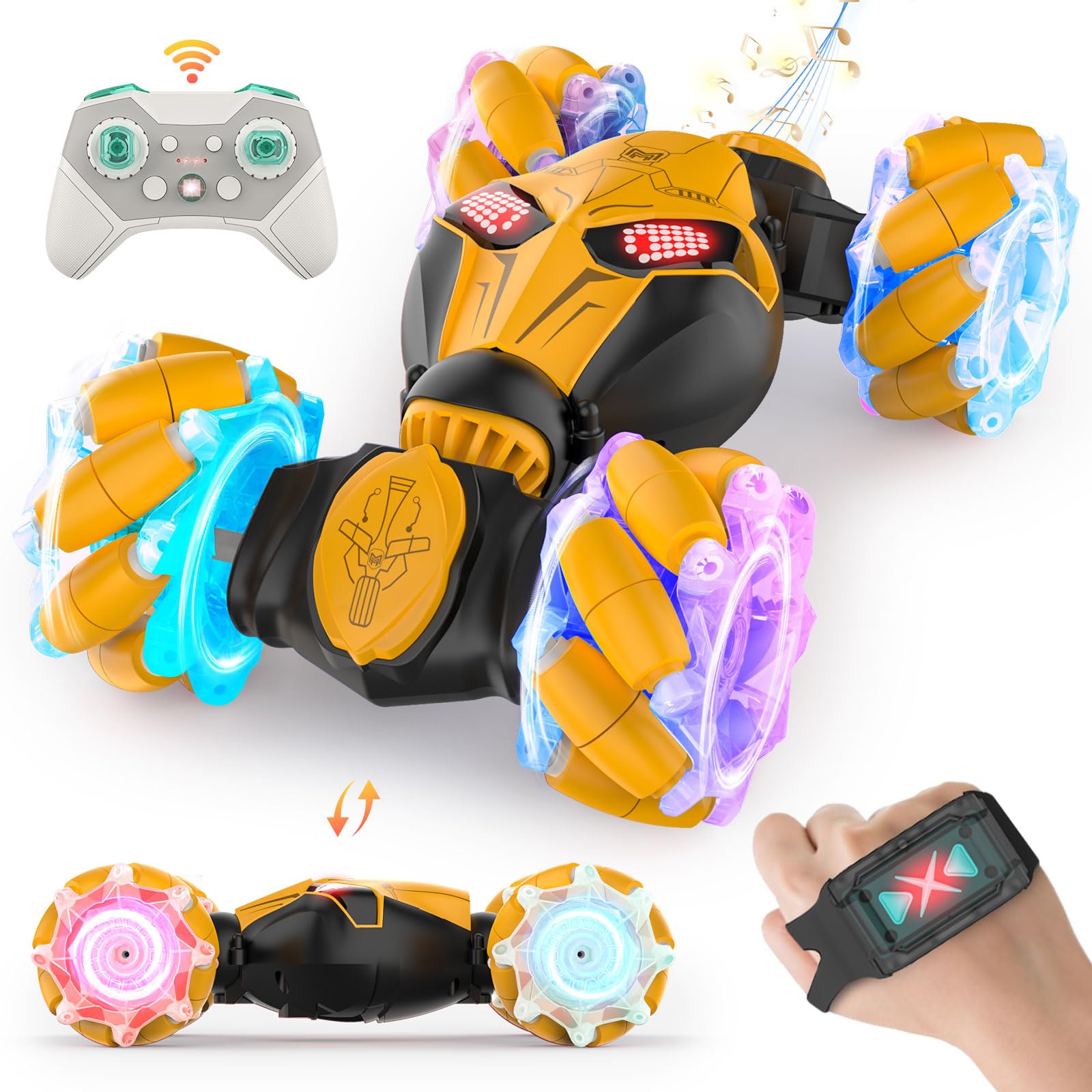 Amazon.com: SAUFTTI RC Cars, Gesture Sensor Stunt Remote Control Car ...