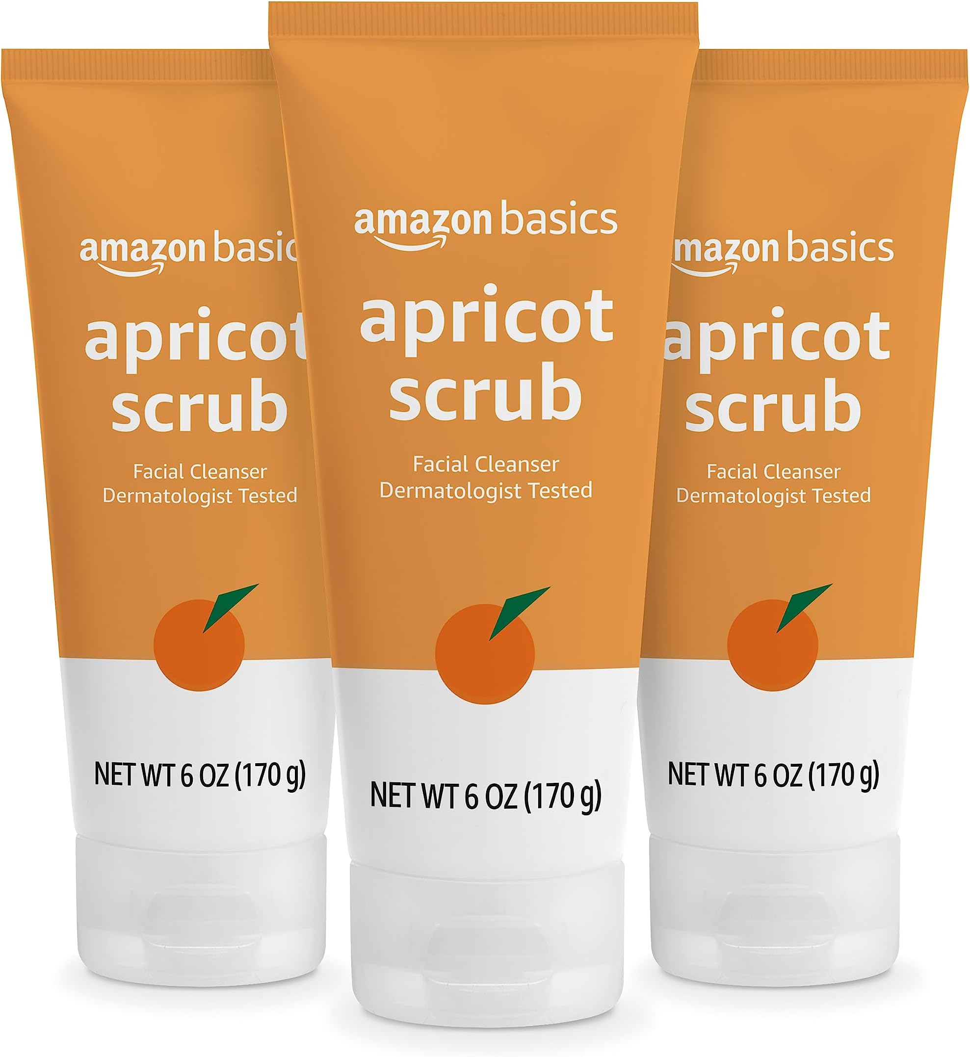 Amazon.com: Amazon Basics Apricot Scrub Facial Cleanser, 6 Ounce ...