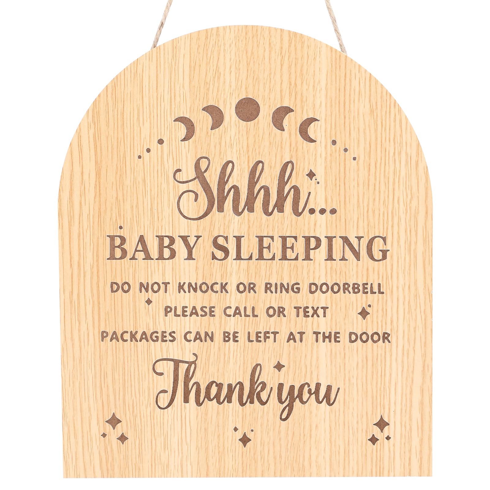 Amazon.com: Baby Sleeping Sign for Front Door, 9.8x12" Wooden Do Not ...