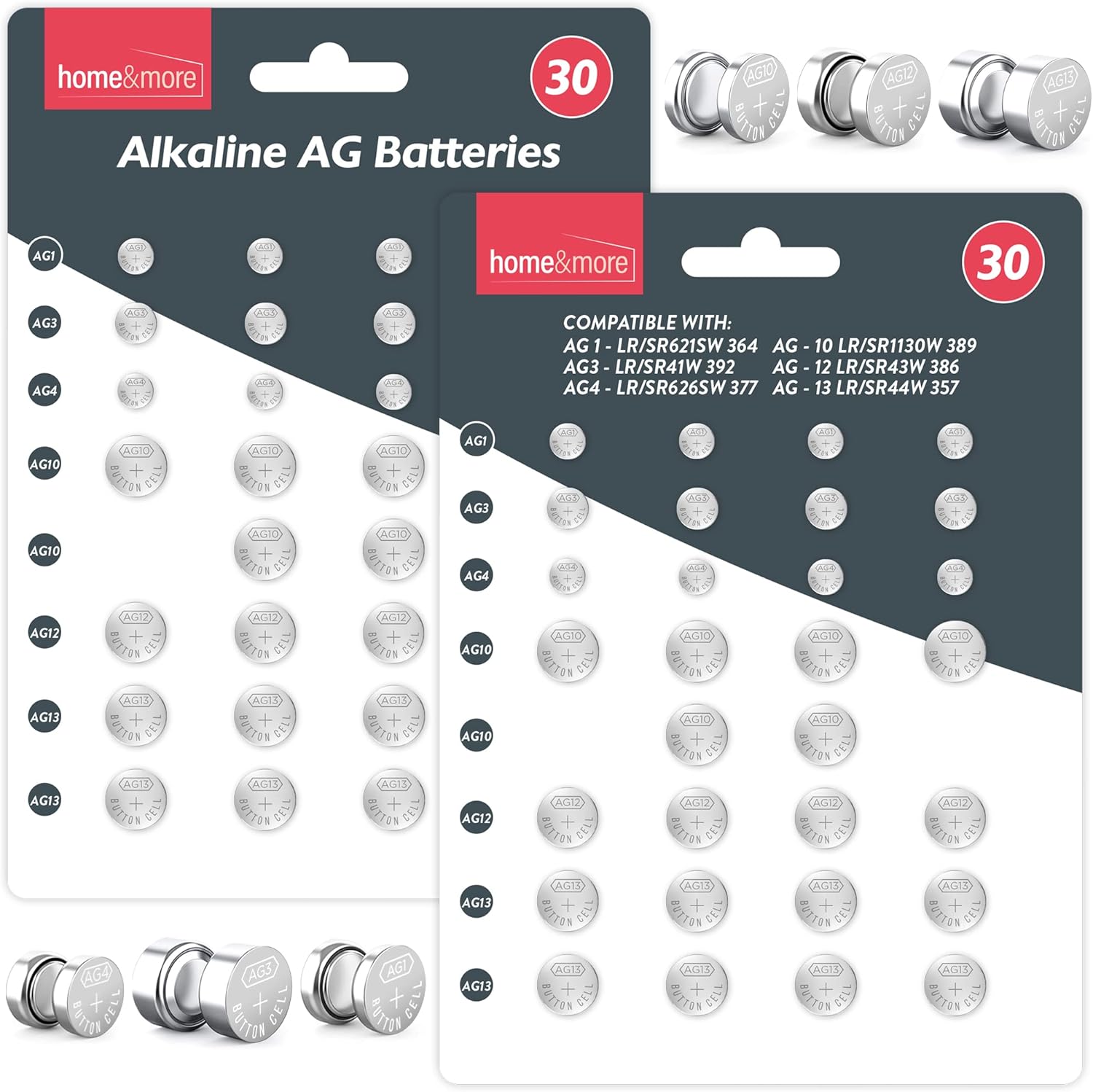 60 x SOL Alkaline AG Button Cell Batteries | Mixed Button Battery ...