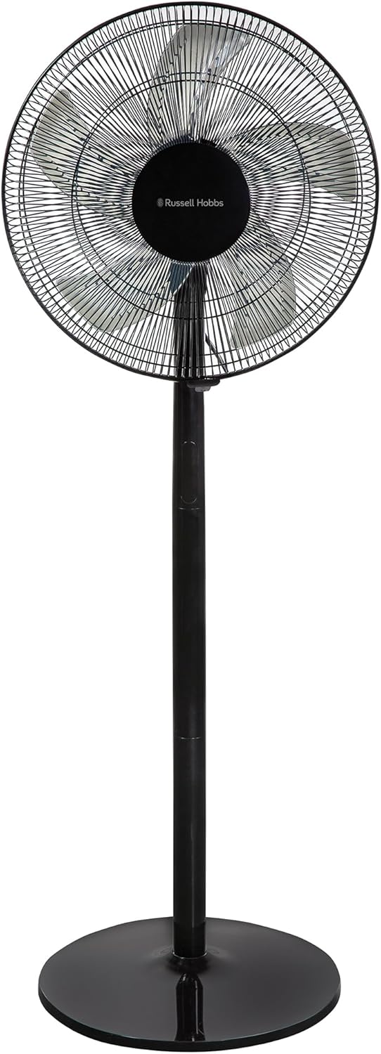 Russell Hobbs Tower Fan in Black Electric 3 in 1 Pedestal Fan with LED ...