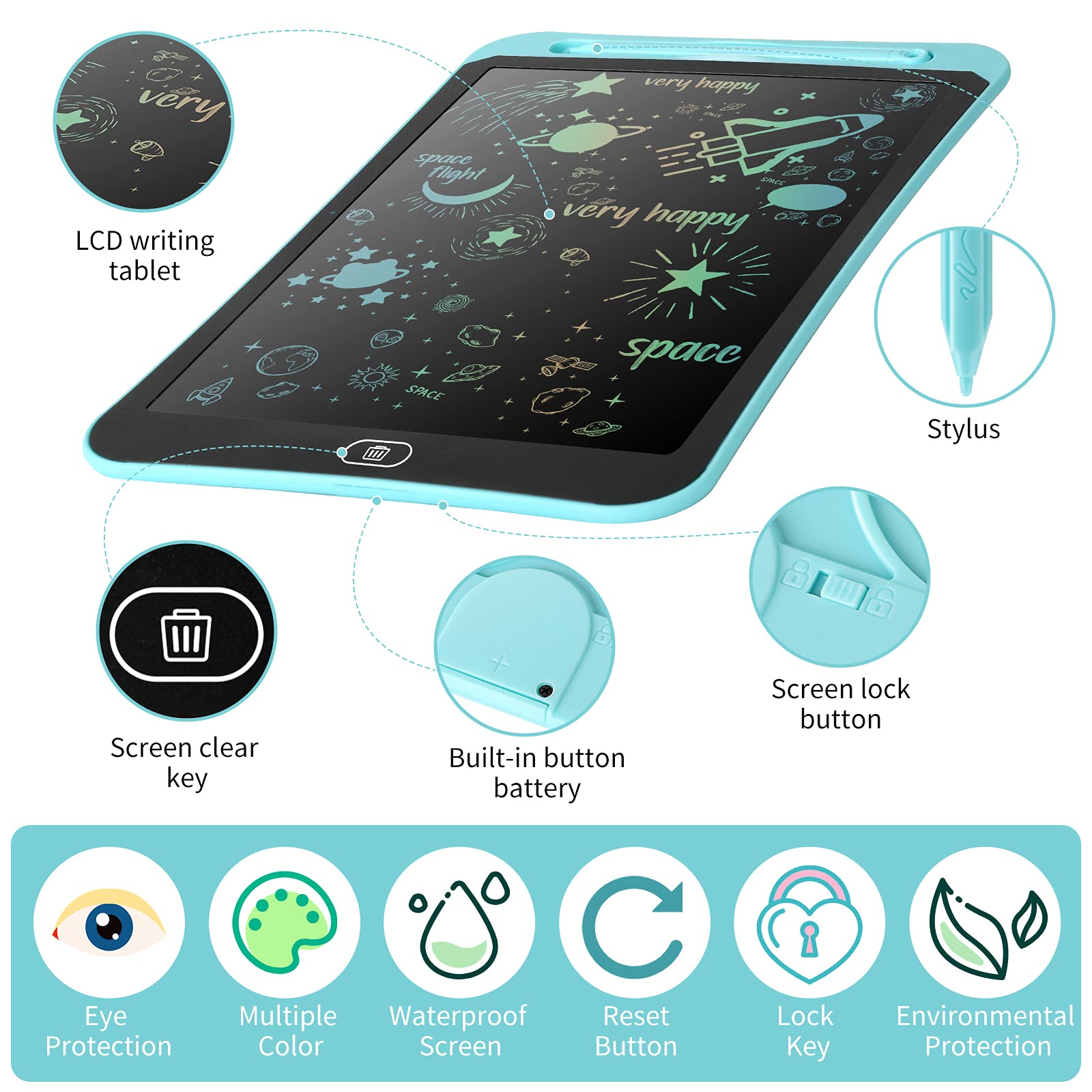 Yescom 10 LCD Writing Pad Drawing Tablet Electronic Doodle, 59% OFF