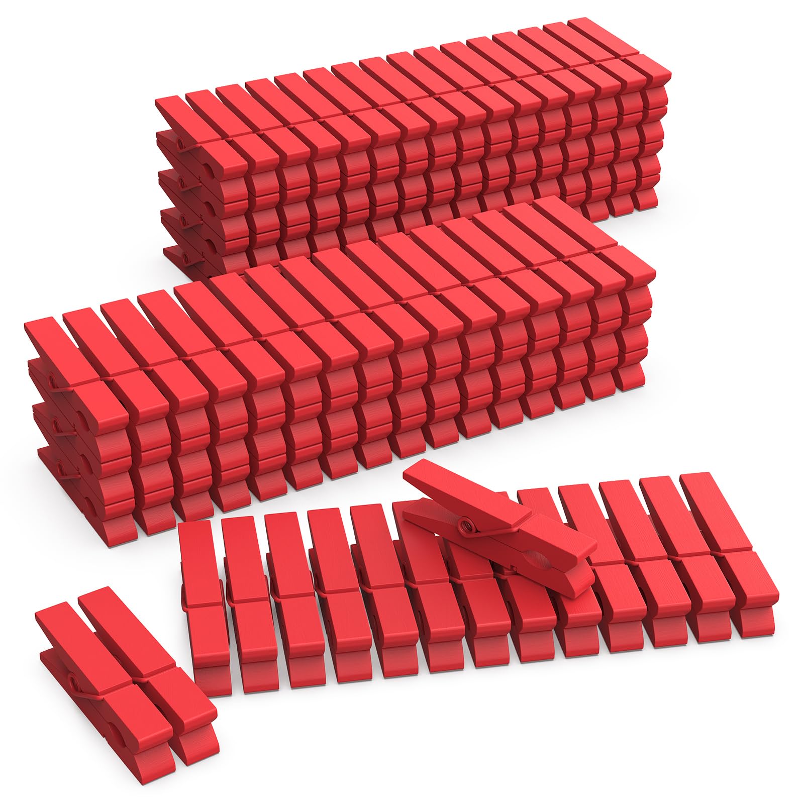Amazon.com: (Pack of 128) Mini Wooden Colored clothespins Red : Home ...
