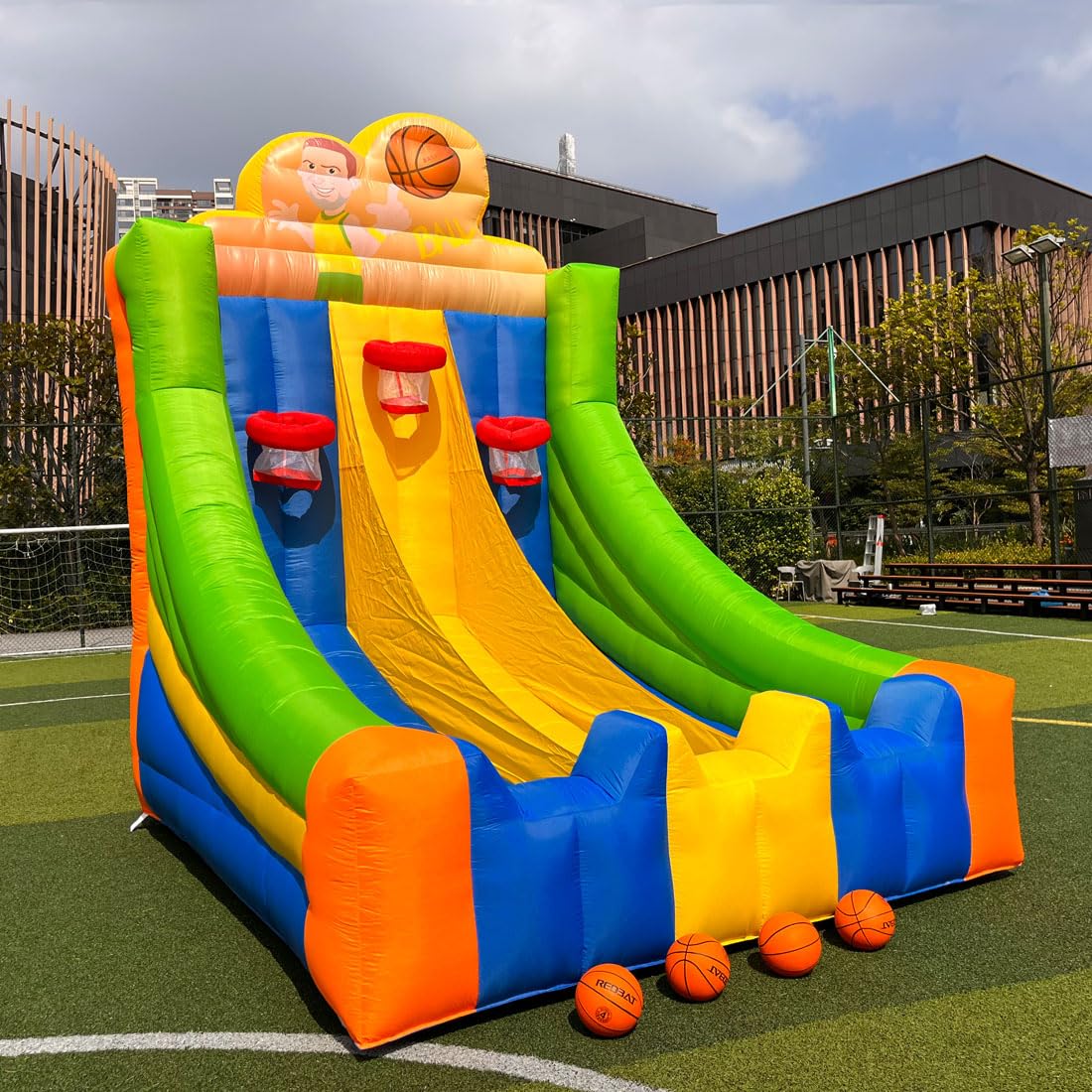 Snapklik.com : Vinfgoes Inflatable Basketball Hoop Game Inflatable ...