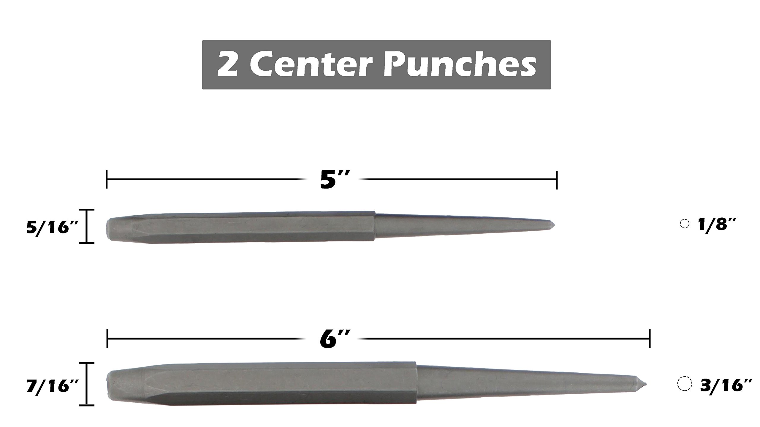 Snapklik.com : RAM-PRO 16-Piece Punch And Chisel Set Kit Includes ...