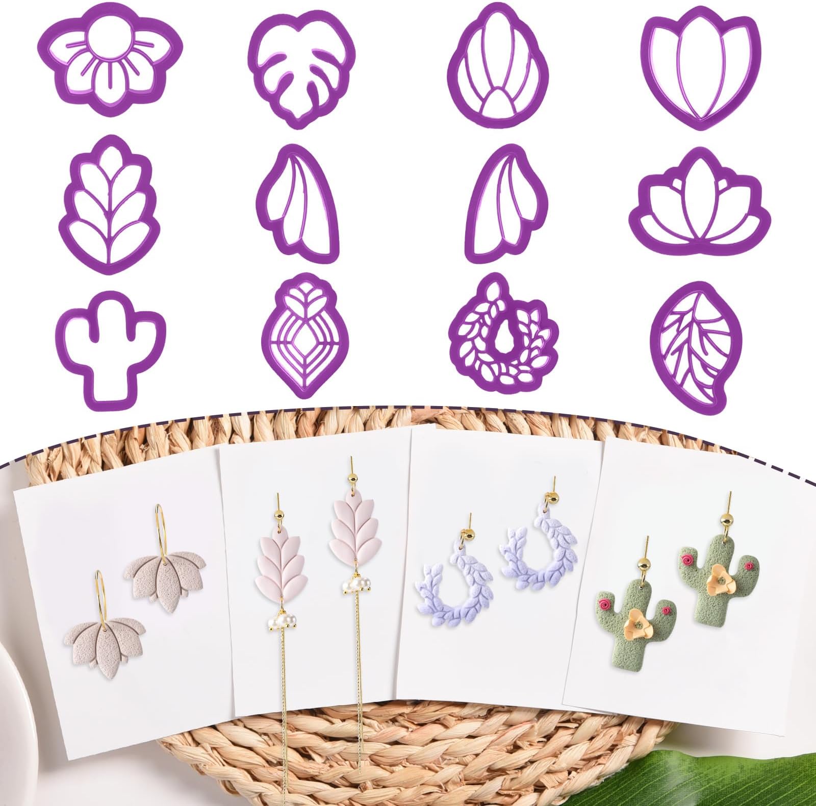 Amazon.com: Keoker Flower Petal Clay Cutters - Polymer Clay Cutters for ...