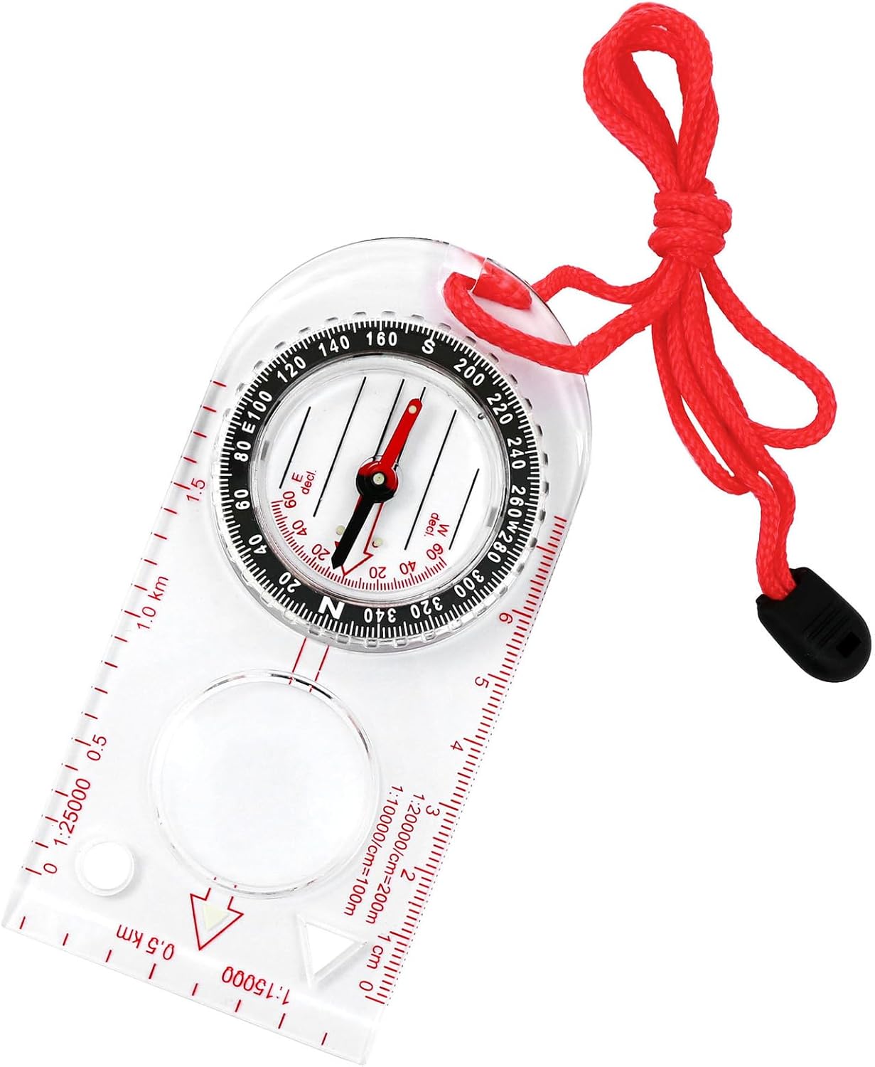 Compass Adjustable Declination Waterproof Sighting Mirror Compass ...