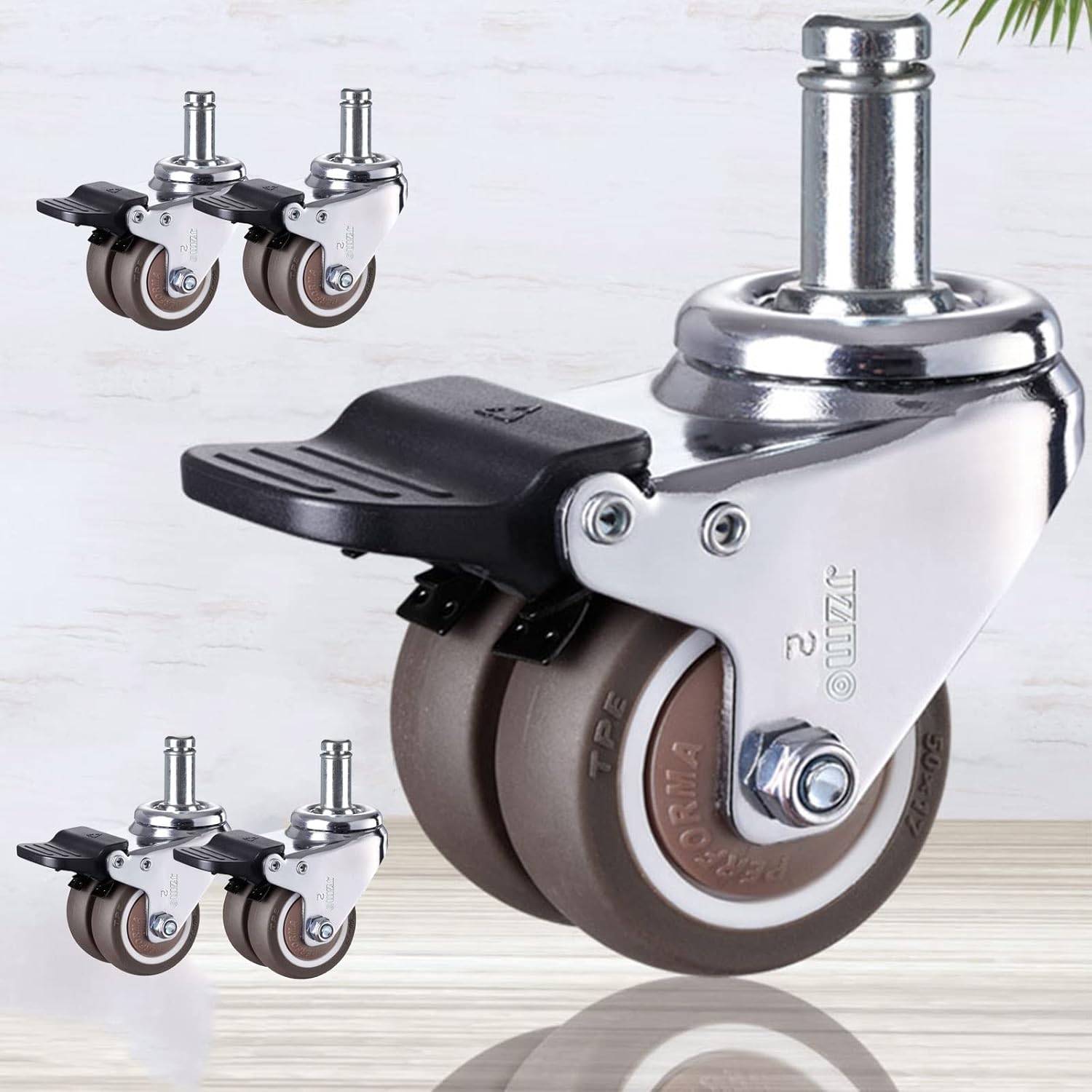 Amazon.com: MZQMK 5pcs Double casters,Plunger Type Caster Wheels ...