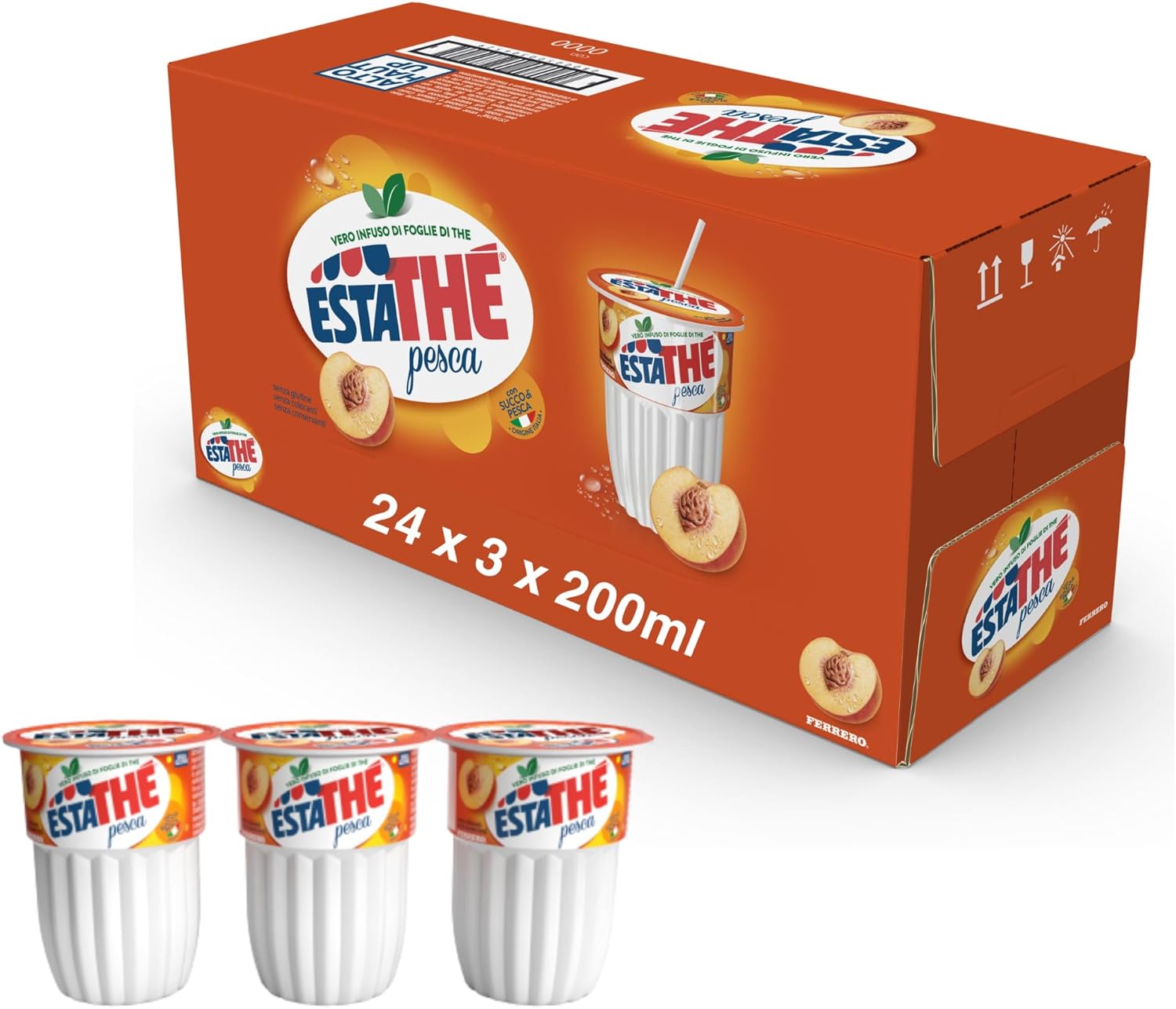 Estathé Pesca - The Freddo con Vero Infuso di Foglie di The e Succo di ...