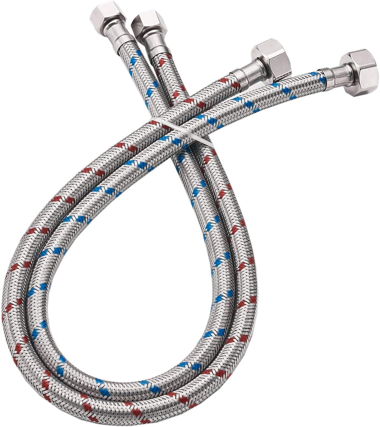 BATHLAVISH 32-Inch Length Bathroom Kitchen Faucet Connector, Braided ...