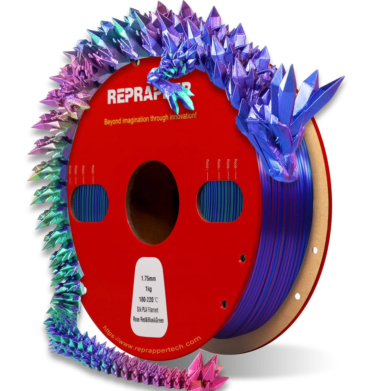 Snapklik.com : Reprapper Tri Color PLA Filament, Coextrusion 1kg PLA 1 ...