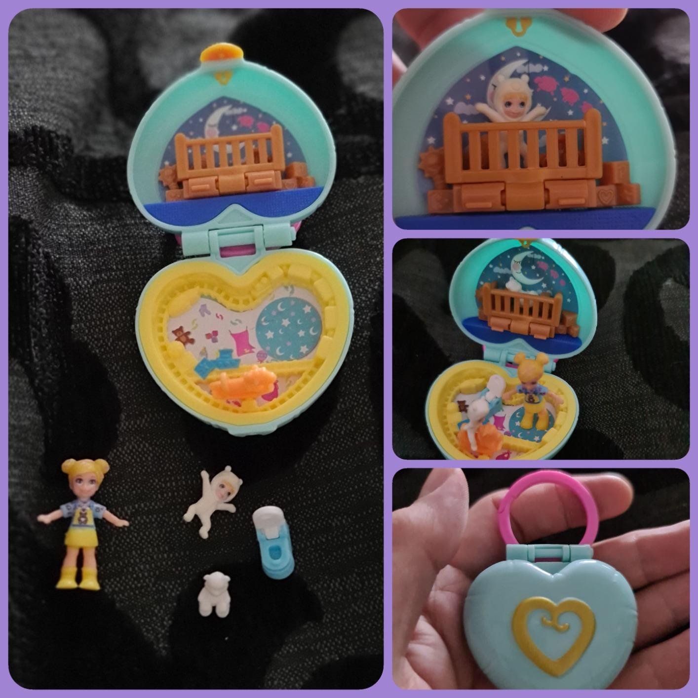Polly Pocket Teeny Tot Nursery Compact, Micro Dolls & Accessories ...
