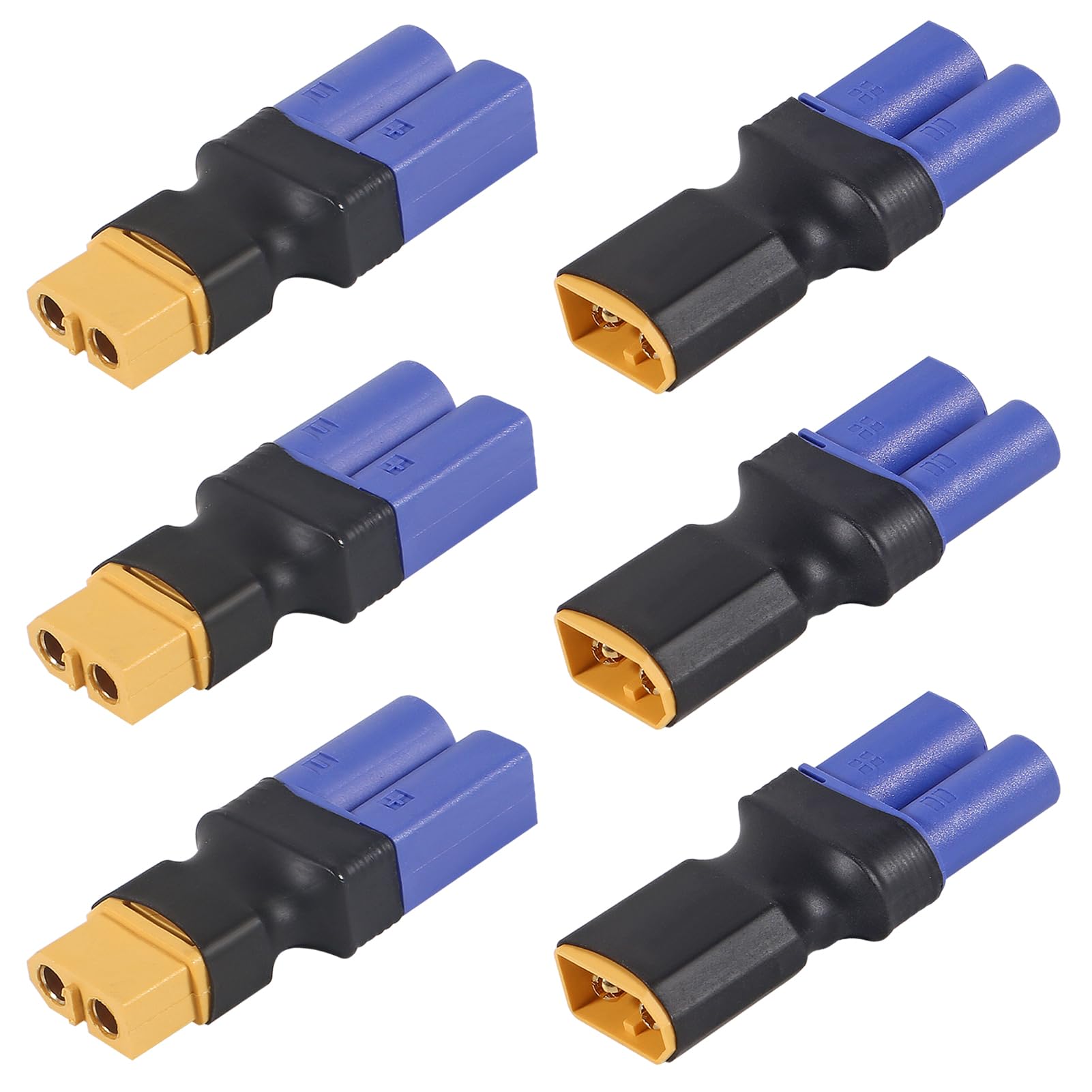 Amazon.com: 3 Set EC5 to XT60 Male Female T Connector Plugs RC Battery ...