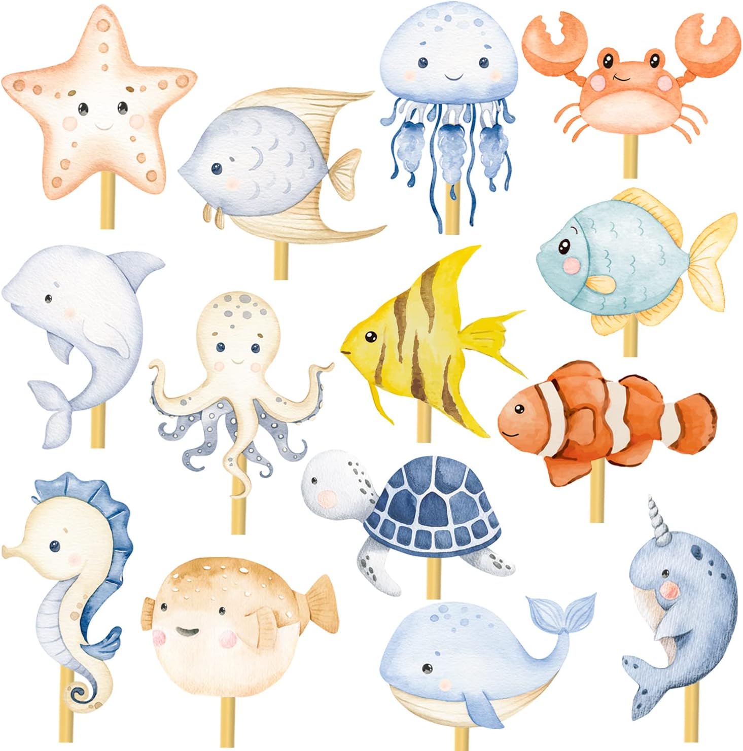 Centros de mesa de animales marinos del océano, decoración de mesa para ...