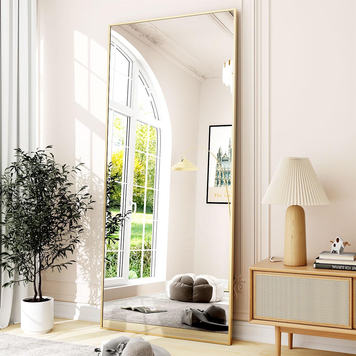 GLSLAND 71"x31" Full Length Mirror Large Hanging or LeaningMirrors ...