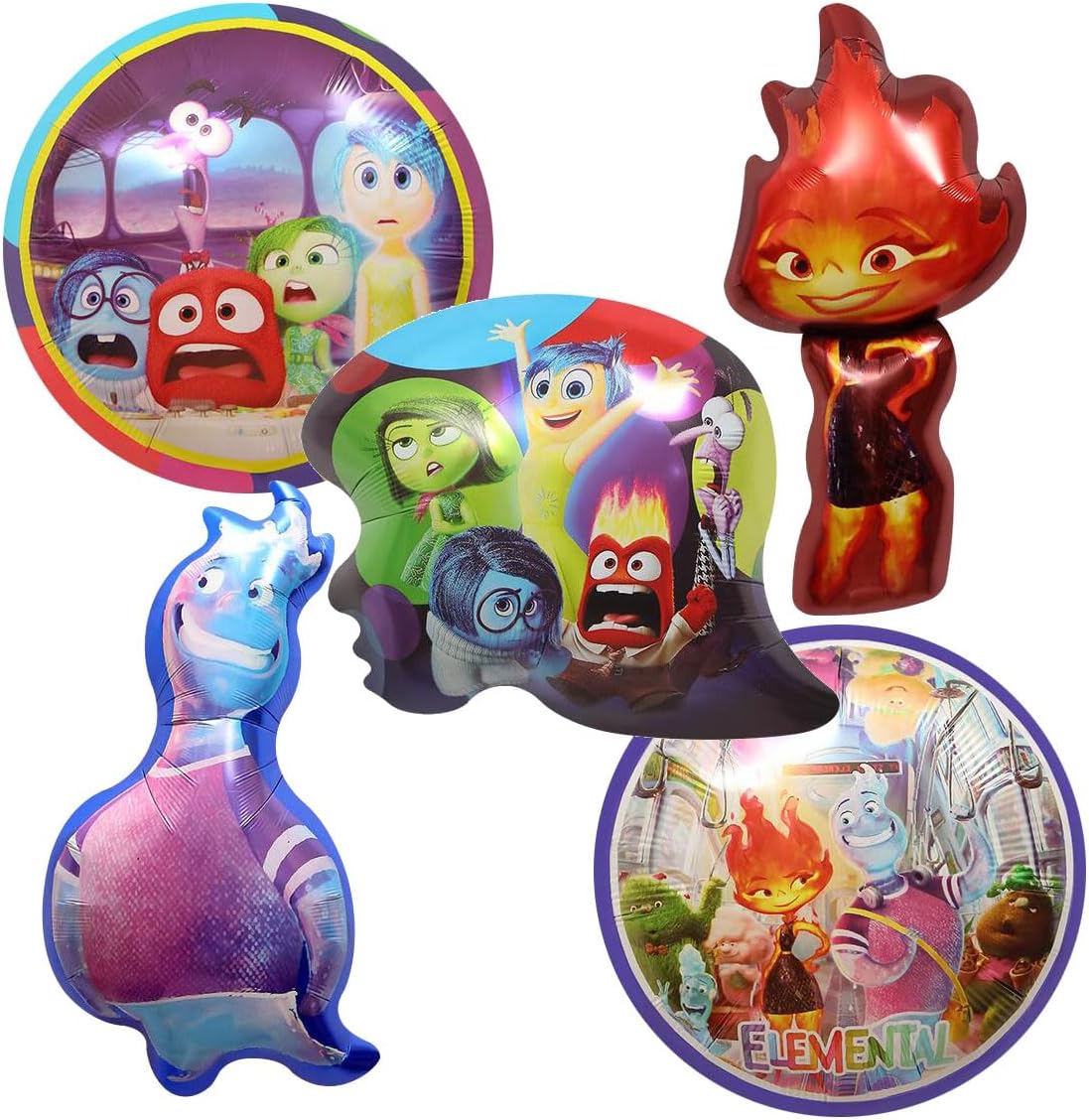 Amazon.com: 5PCS Inside Out Foil Balloon,Inside Out Birthday Party ...