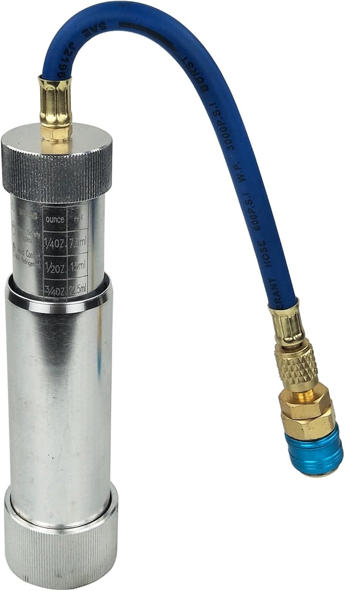 Wisepick A/C AC Oil and Dye Injector with R-134a Snap Quick Coupler 1/4 ...