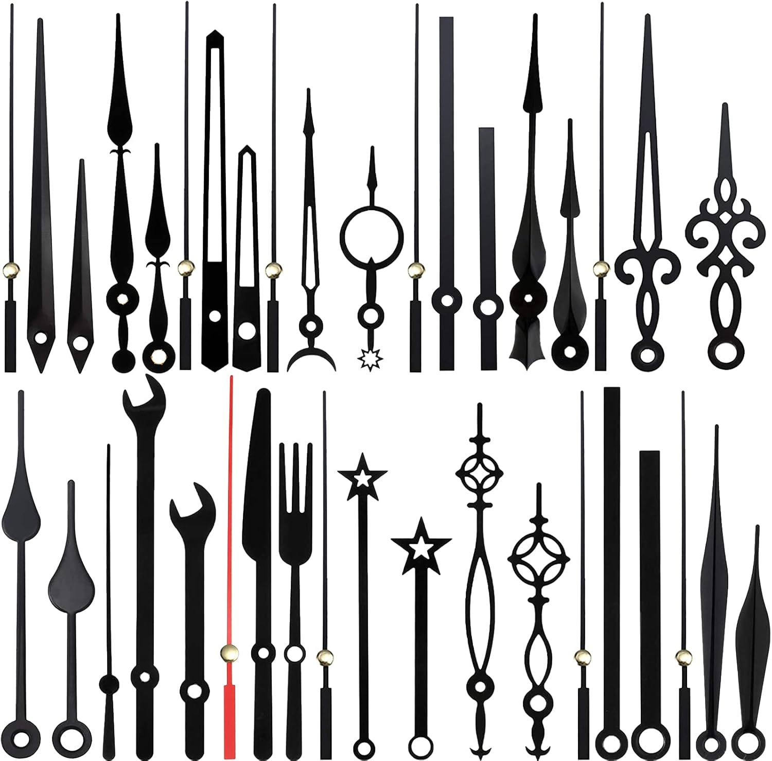 Carkio 14 Styles Clock Hands Only, Aluminum Clock Hands for DIY Clock ...