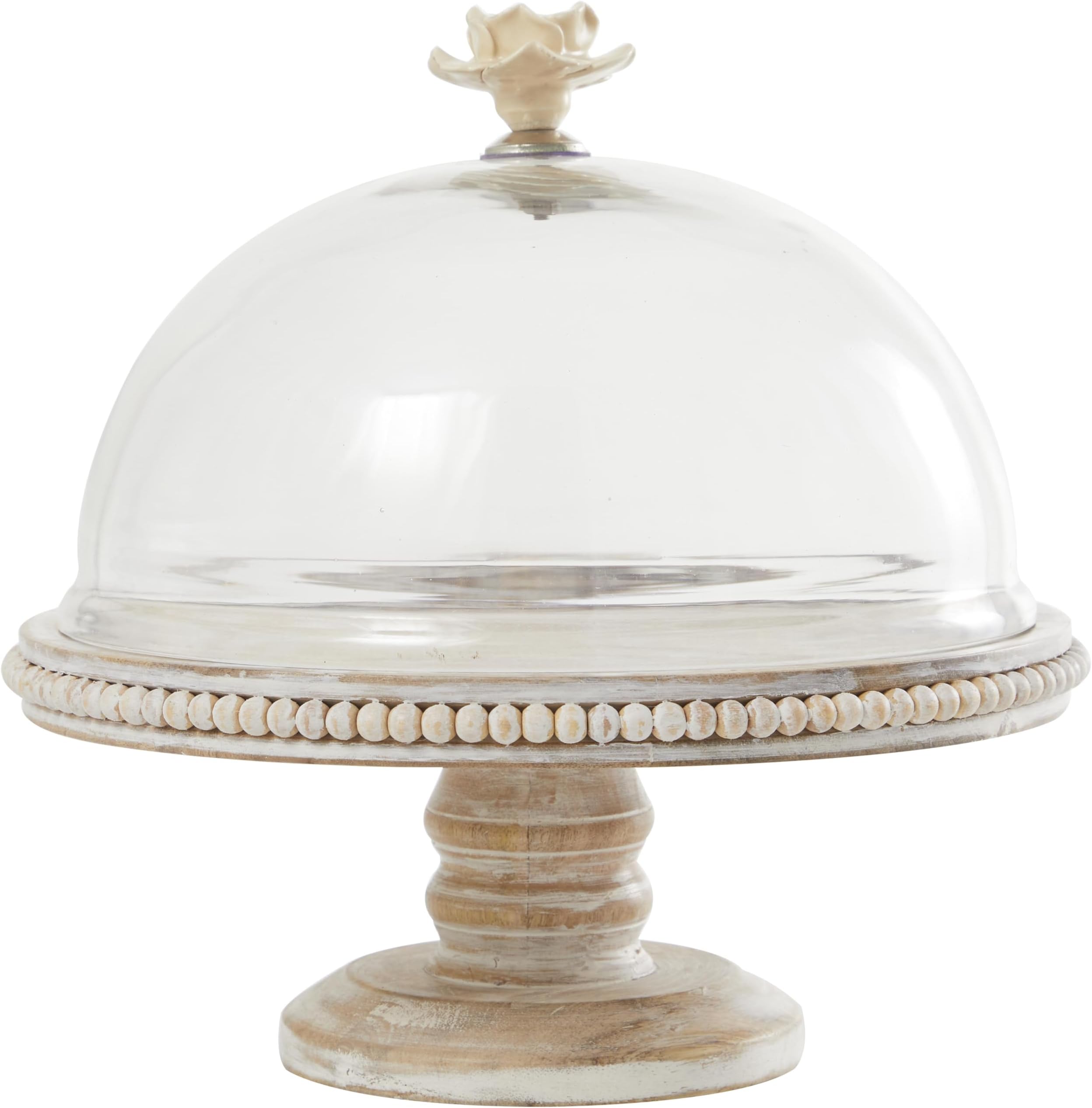 Amazon.com: Deco 79 Mango Wood Decorative Cake Stand Cake Plate with ...