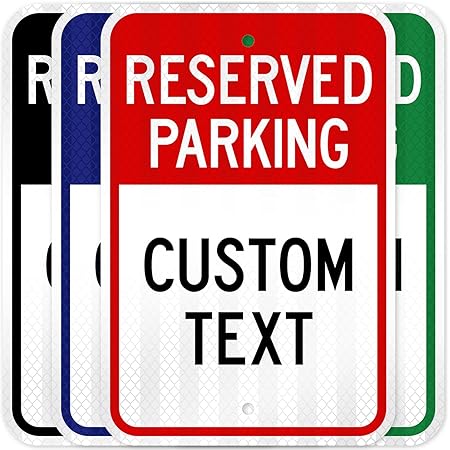 Amazon.com: Custom Reserved Parking Sign, Custom No Parking Sign for ...