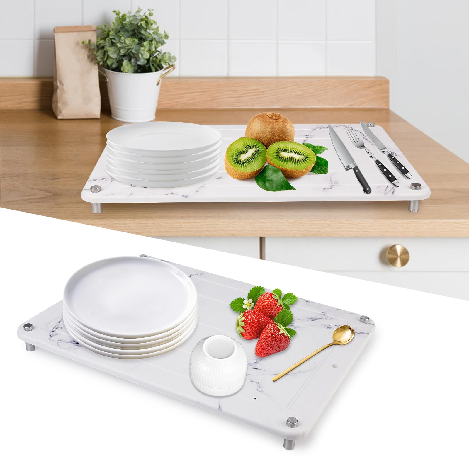 Amazon.com: Stone Dish Drying Mat for Kitchen Counter - Quick Dry ...