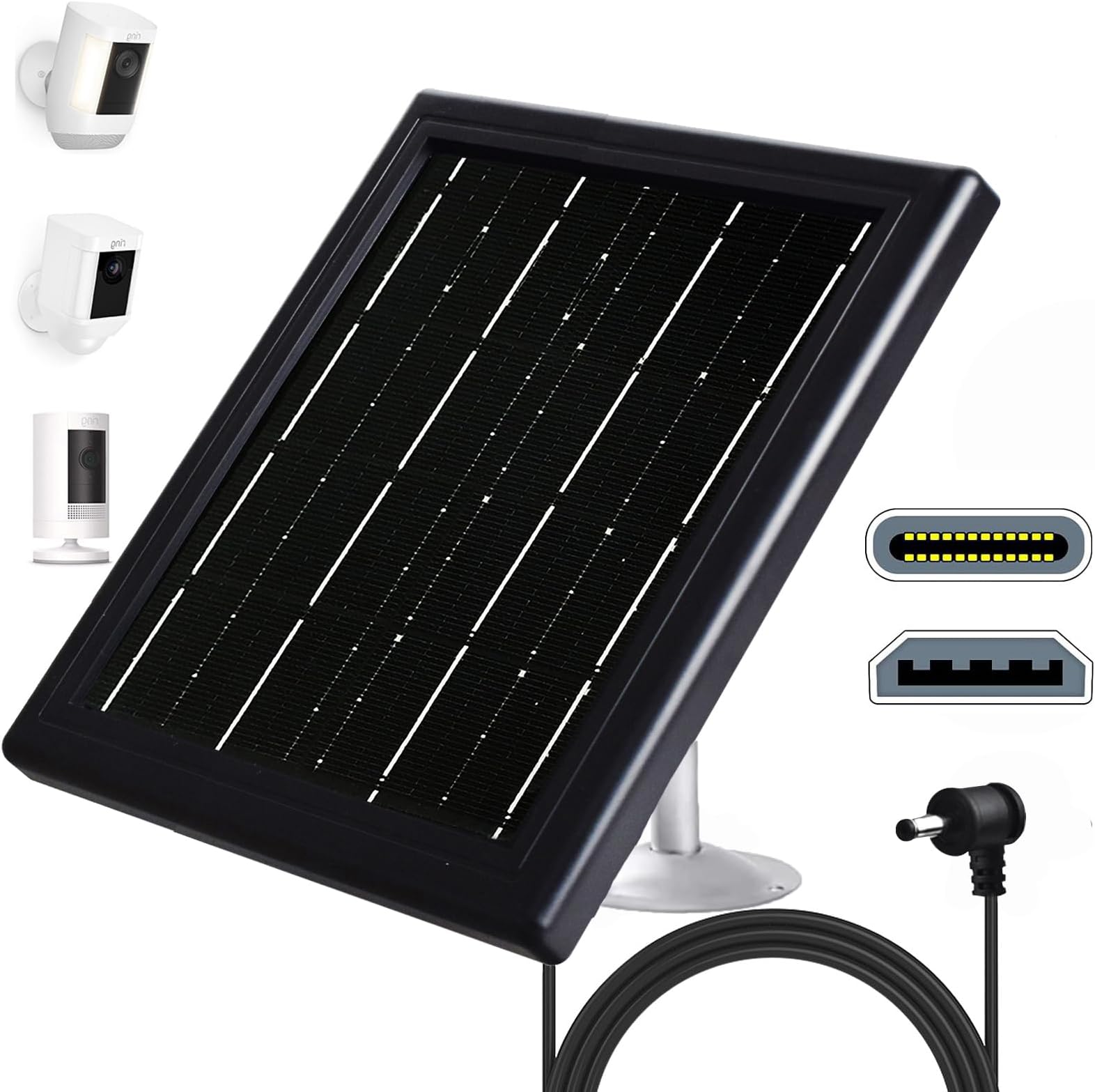 Amazon.com : Solar Panel for Ring Camera,5W Ring Camera Solar Panel for ...