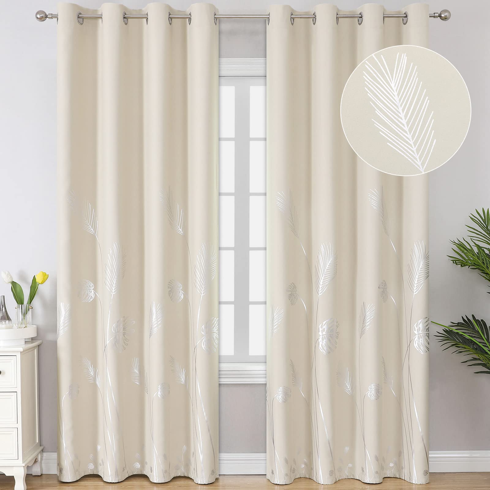 Estelar Textiler Room Darkening Curtains White Window Curtains 84 ...