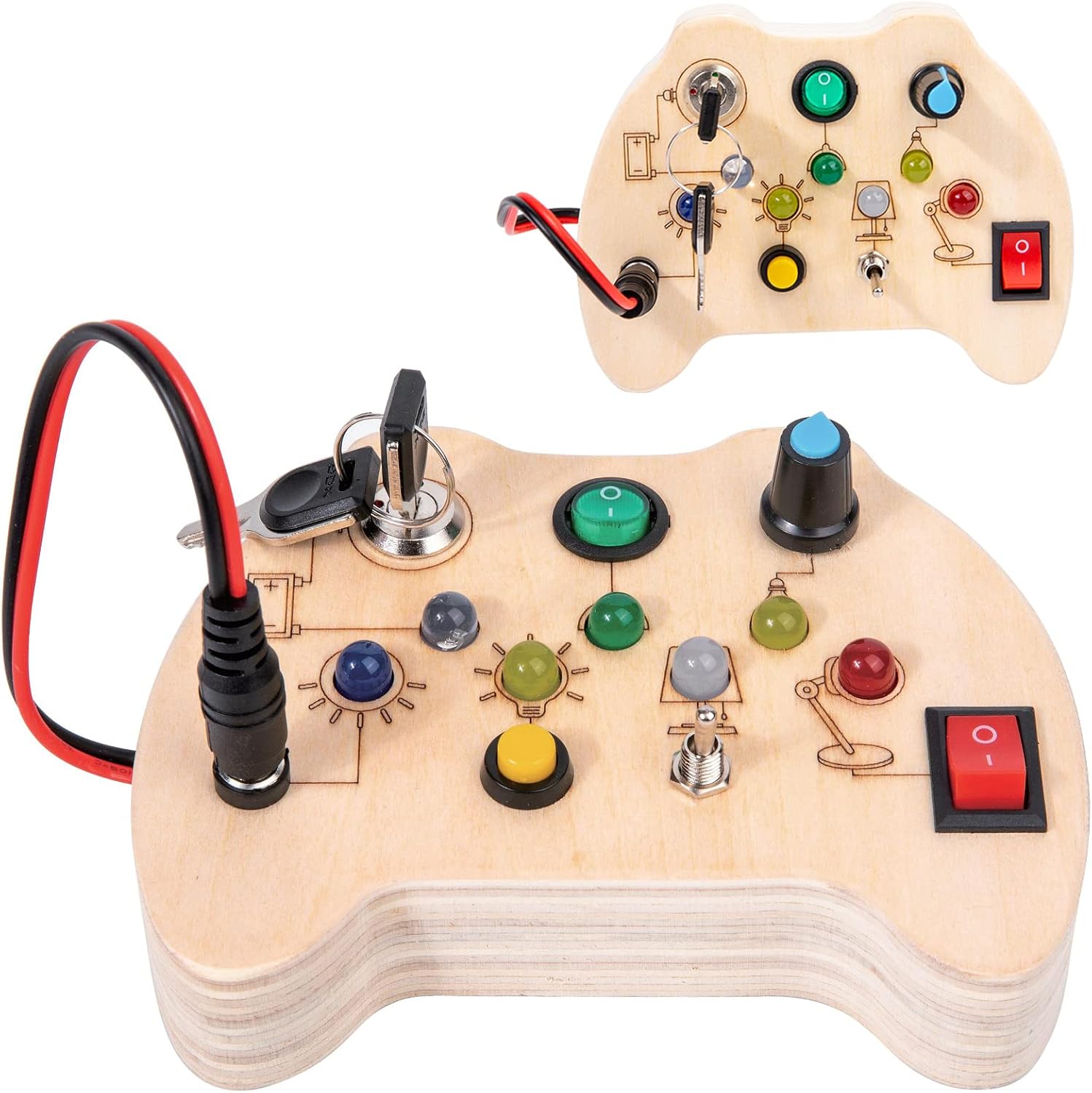 Amazon.com: TEUVO Montessori Busy Board Toys for Toddler Aged 1 2 3 4 ...