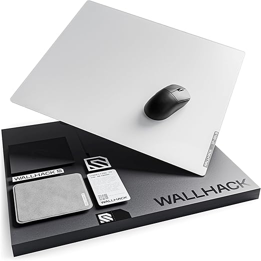 Wallhack SP-004 Glass Gaming MousePad - Professional Esport Mouse Mat w/Specialty Surface for ...